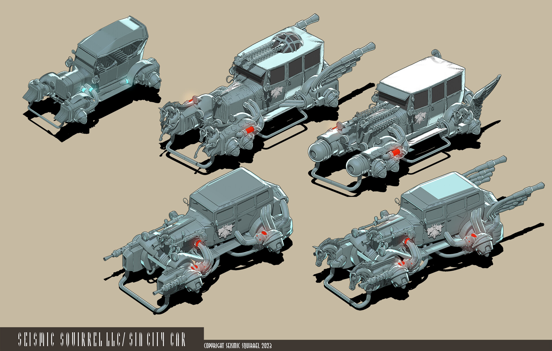 Jean Paul fiction - Aether&Iron: Sin City hover car