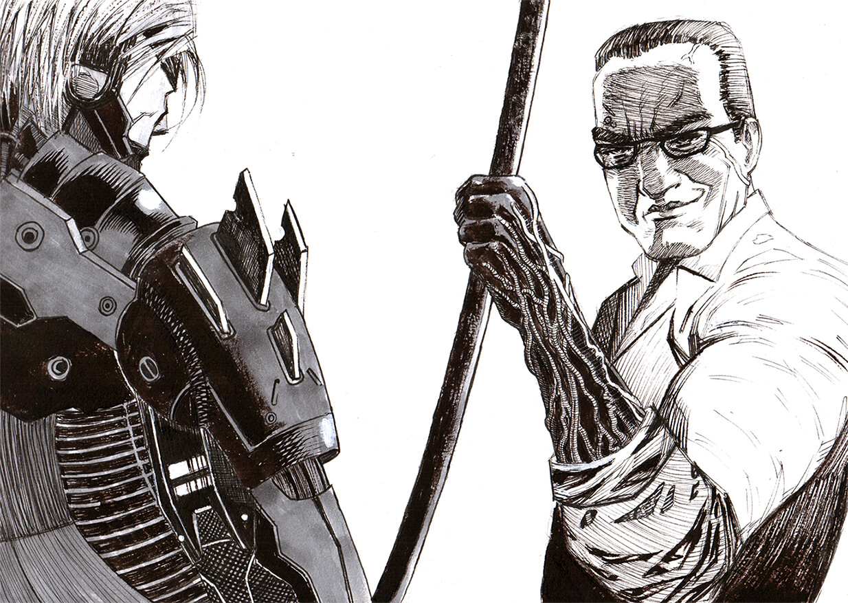 ArtStation - MGR Raiden & Armstrong