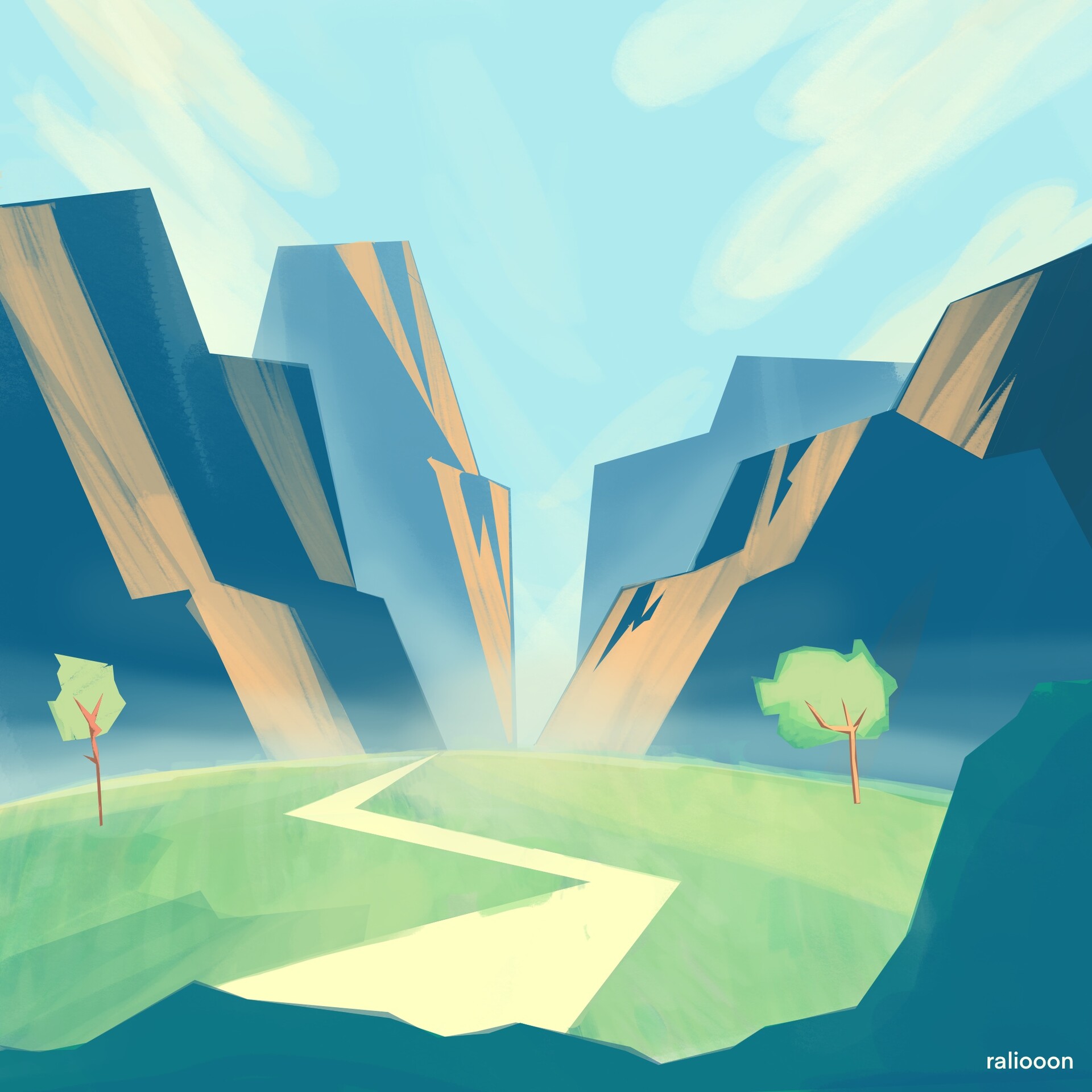 ArtStation - Blue Mountain