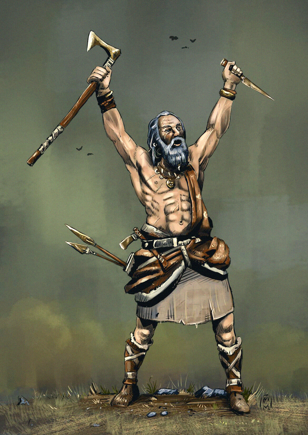 ArtStation - Rhomal barbarian