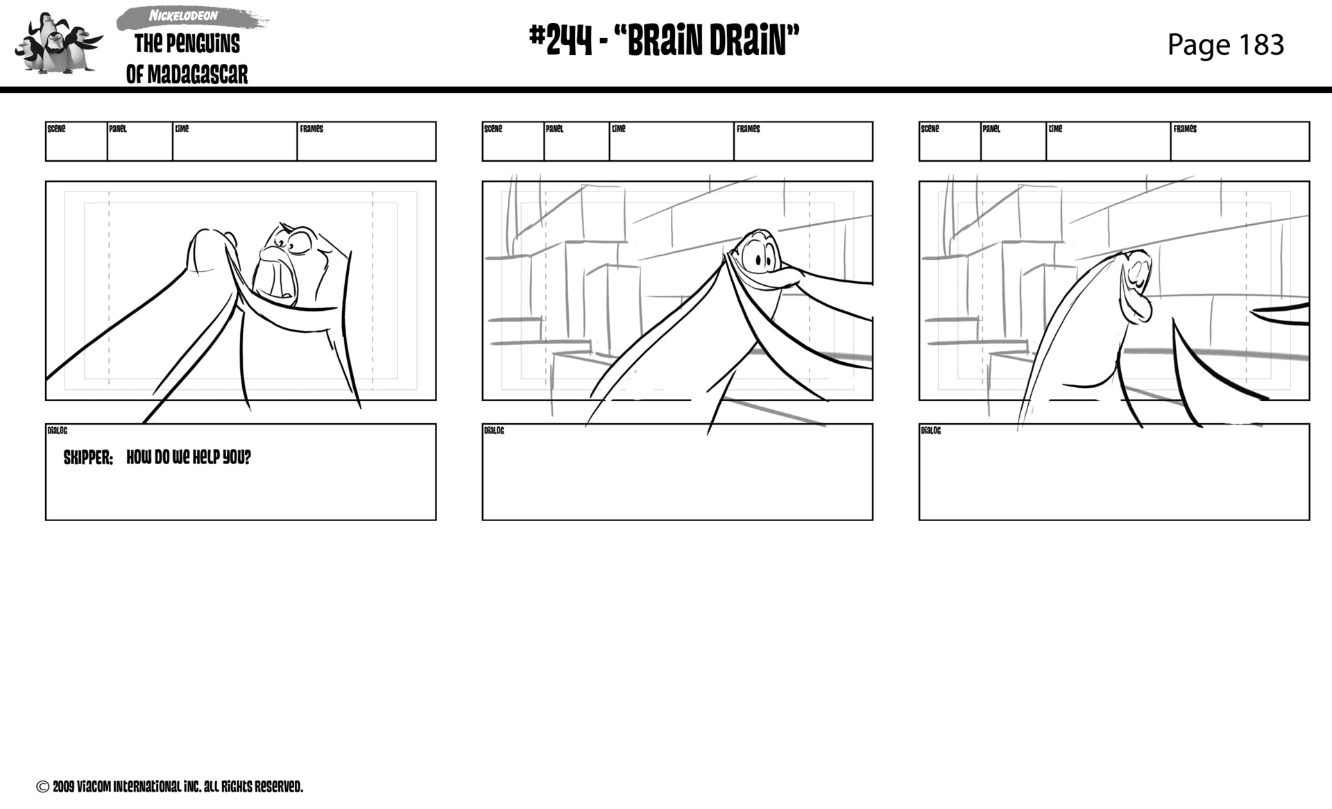 Thomas Bernardo - Storyboards - Penguins of Madagascar - Brain Drain ...