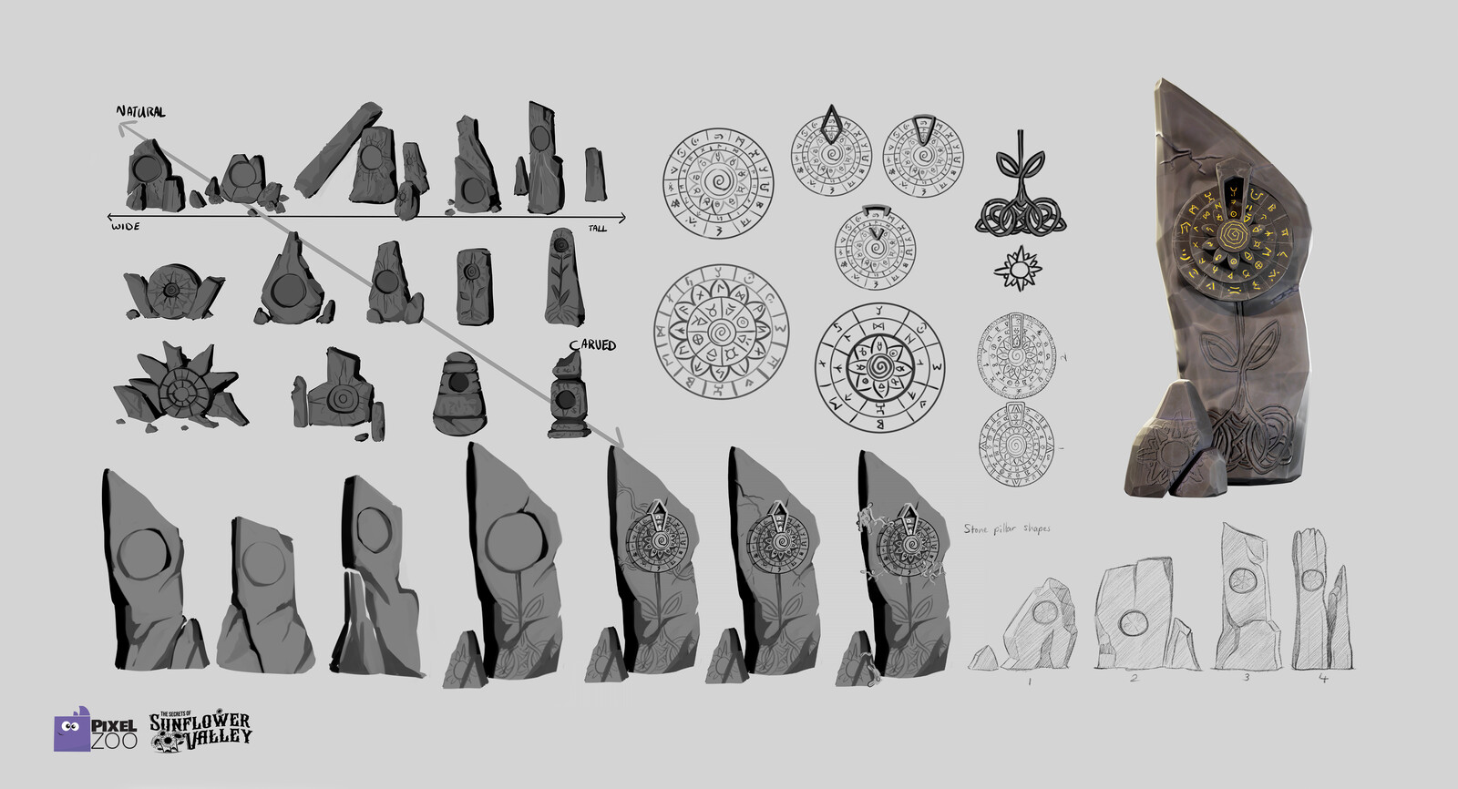 Pixel Labs - Sunflower Stone Concept 'The Secrets of Sunflower Valley'