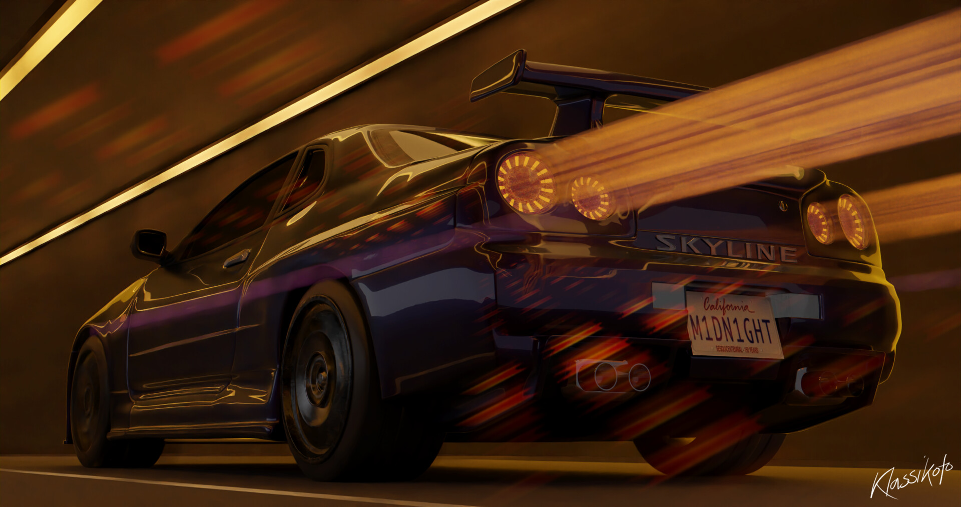 ArtStation - Nissan GTR R34