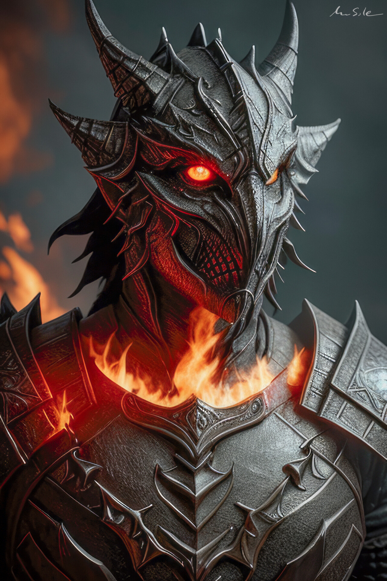 ArtStation - Dragonborn portrait, Forged in Fire 🔥