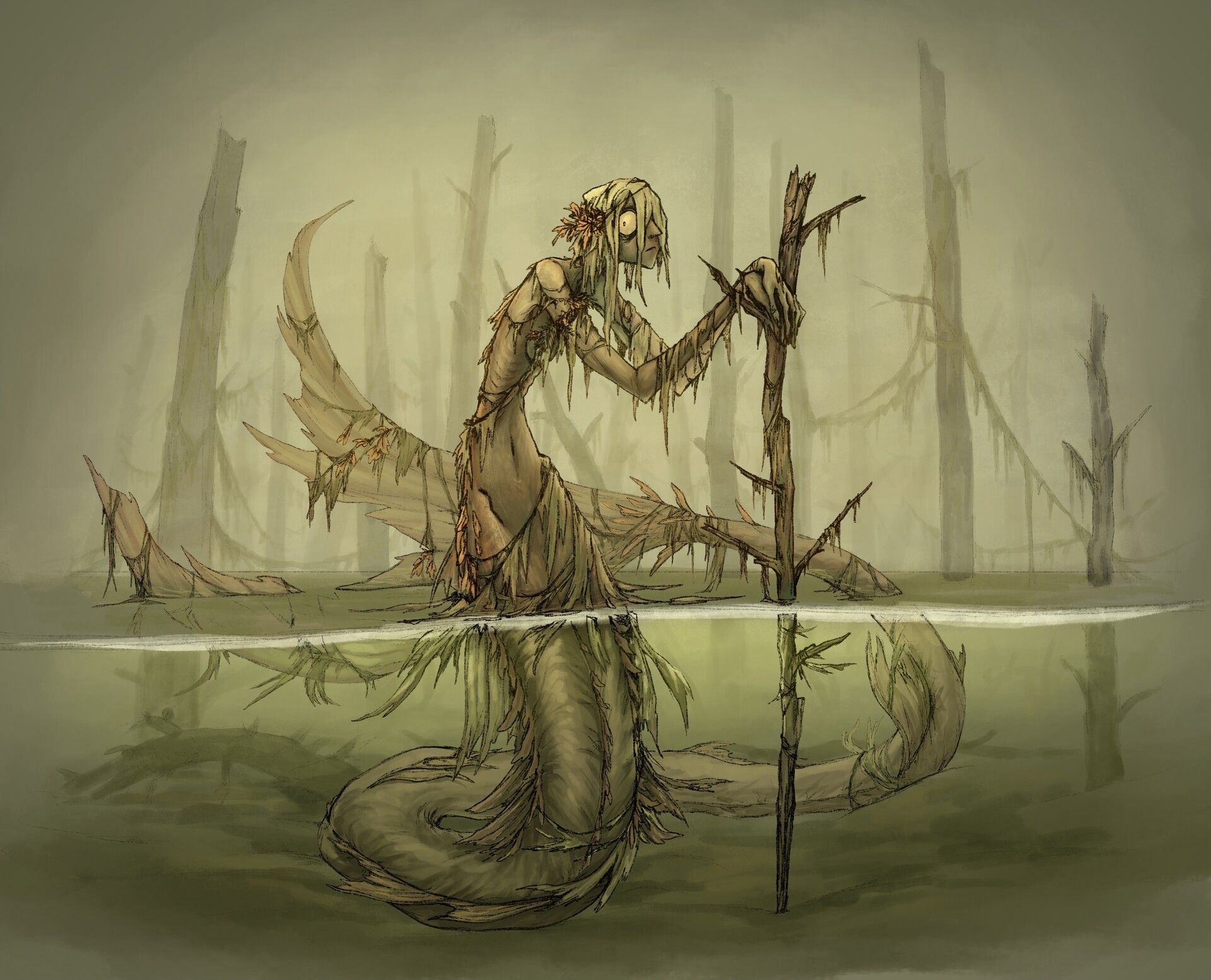 ArtStation - Swamp mermaid