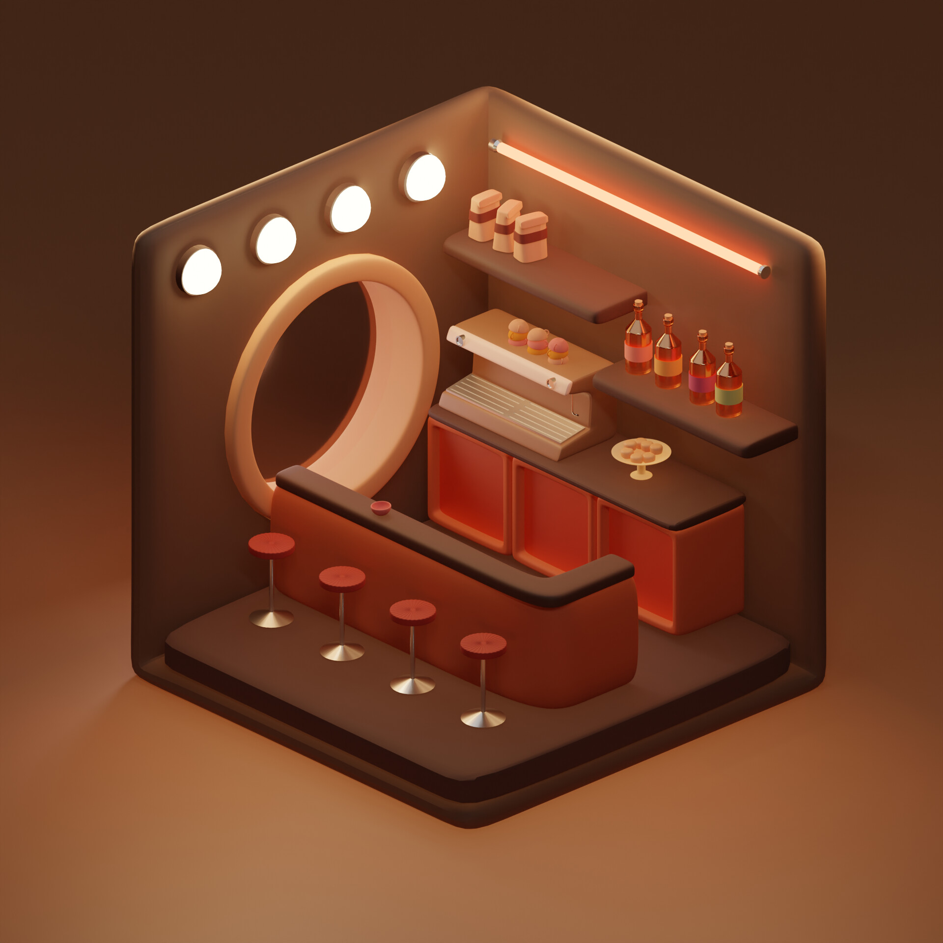 ArtStation - A little coffee shop in Blender