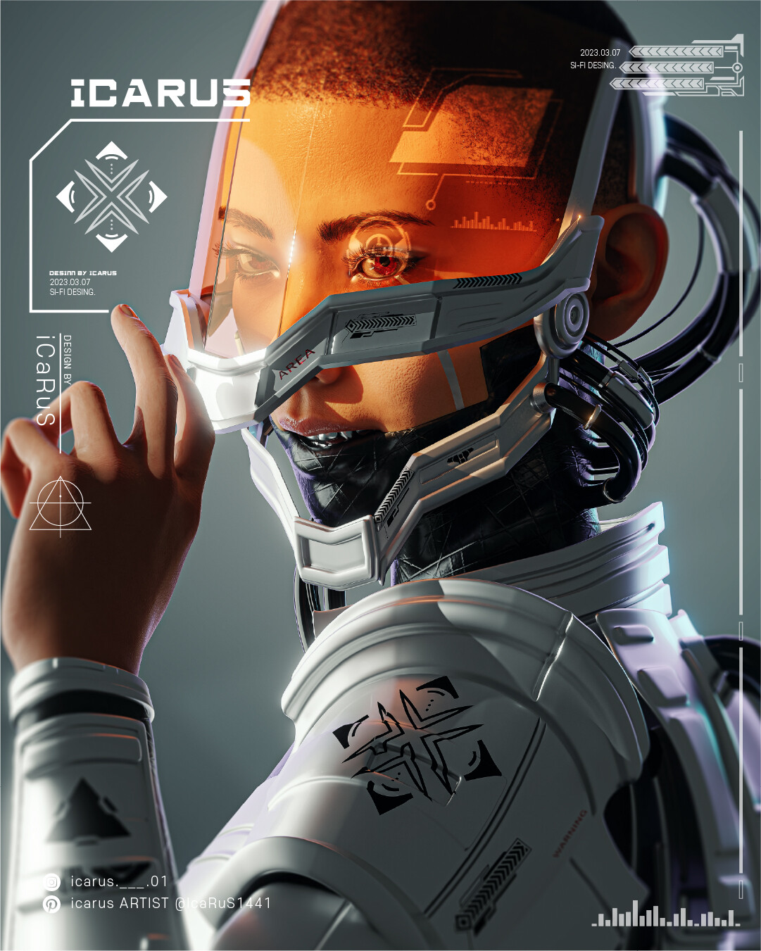 3D_Artist_iCaRuS - Chrometype ART [SCI-FI]