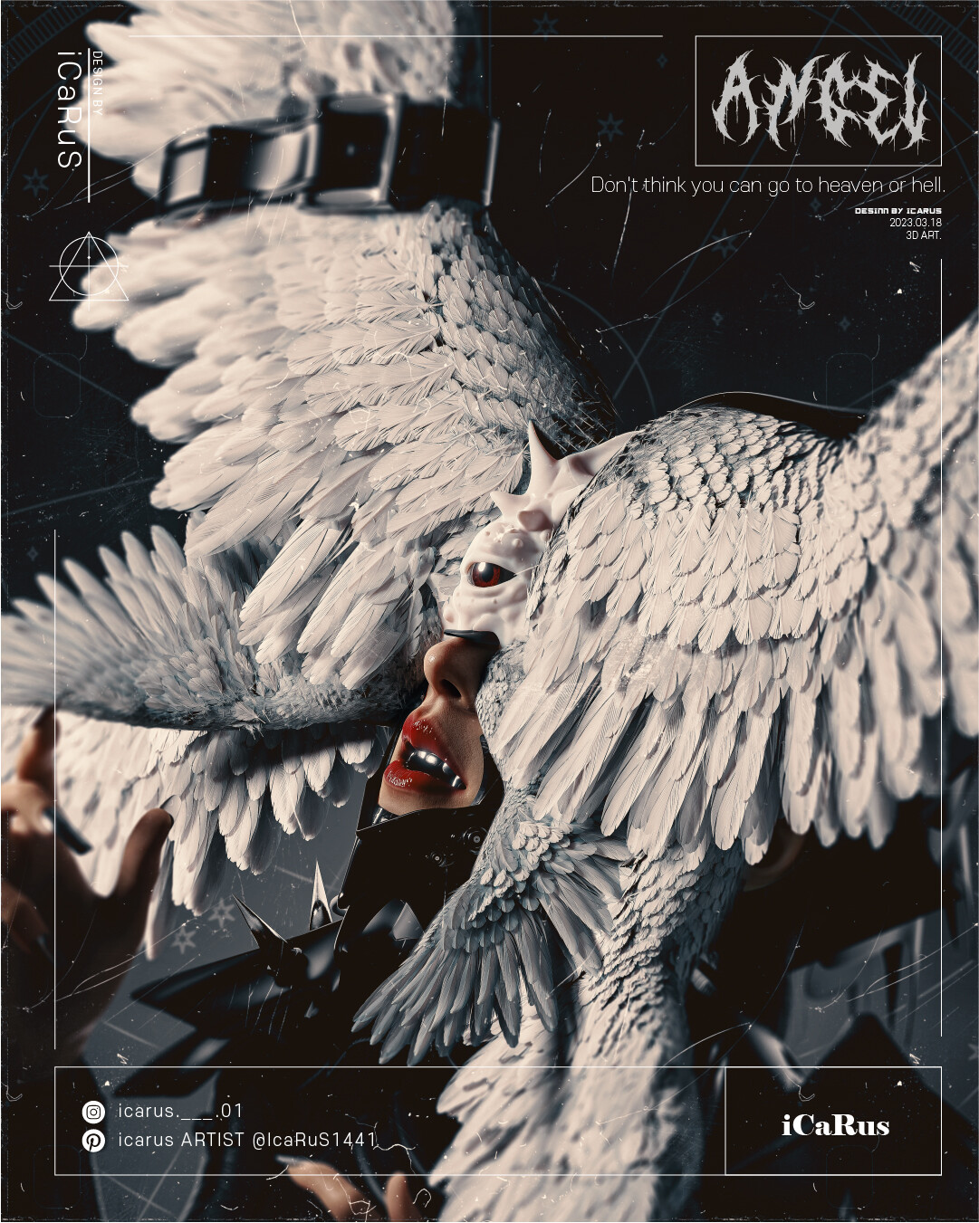 3D_Artist_iCaRuS - Chrometype ART [Angle wing]