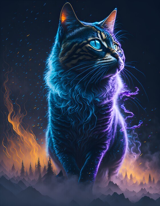 Francesco Yoshi Gobbo - Mystical Cat Protector of the Mountains