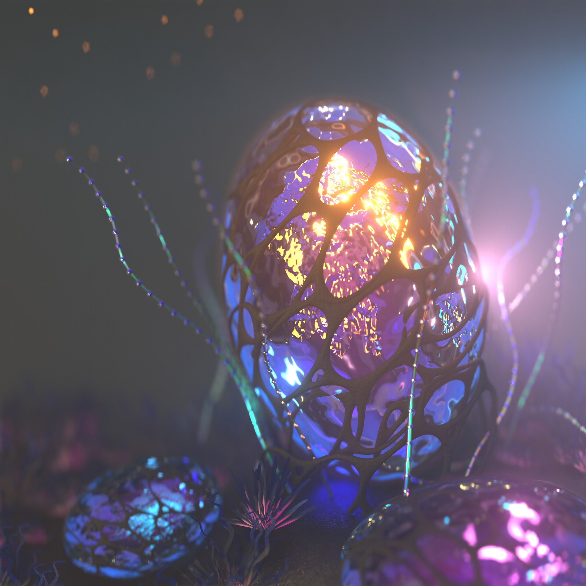 ArtStation - Alien Egg - Geometry & Shading Nodes Project