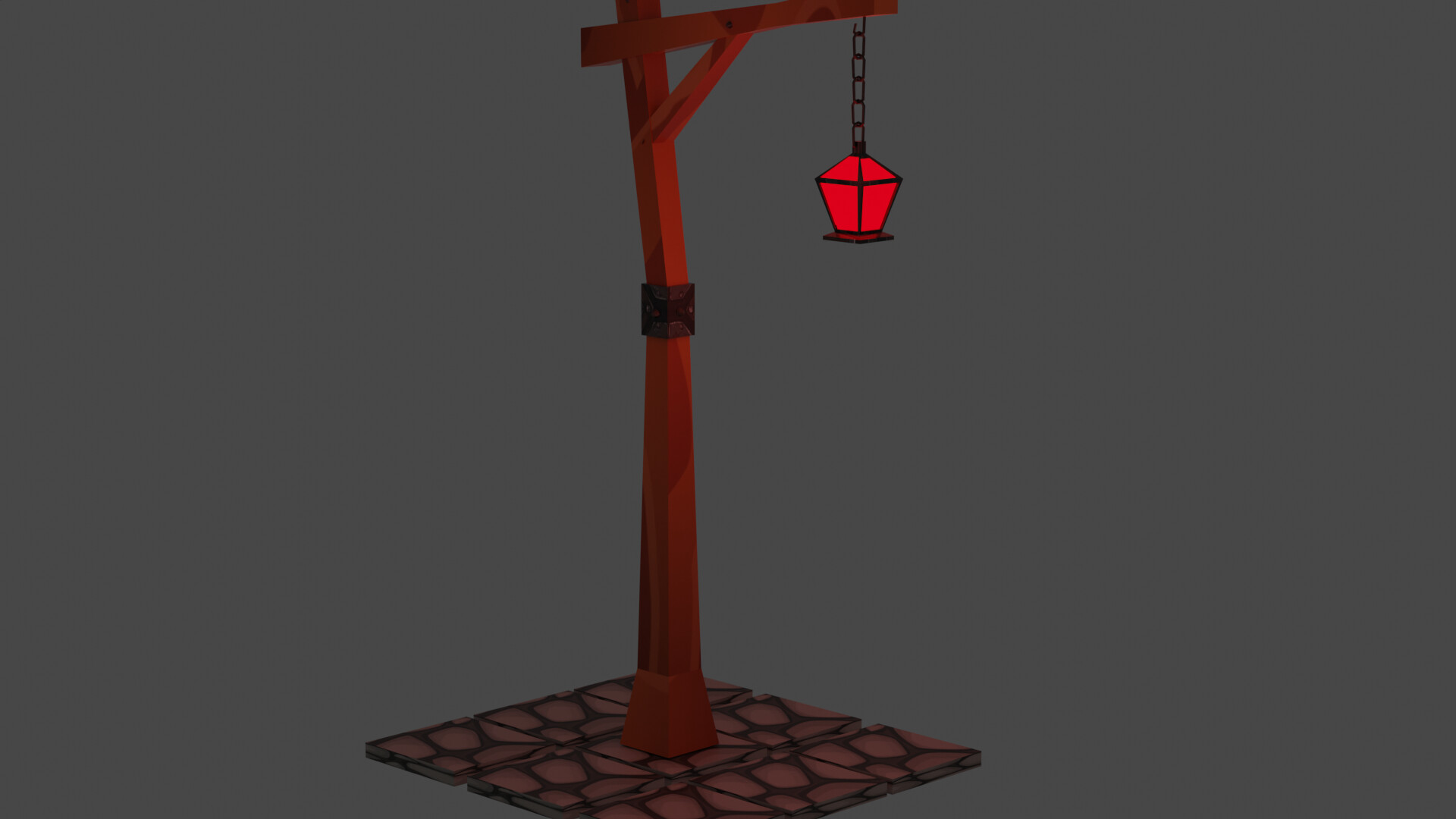 ArtStation - medieval light pole