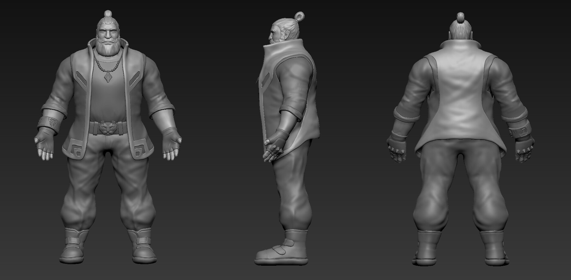 ArtStation - Druid Fighter High Poly