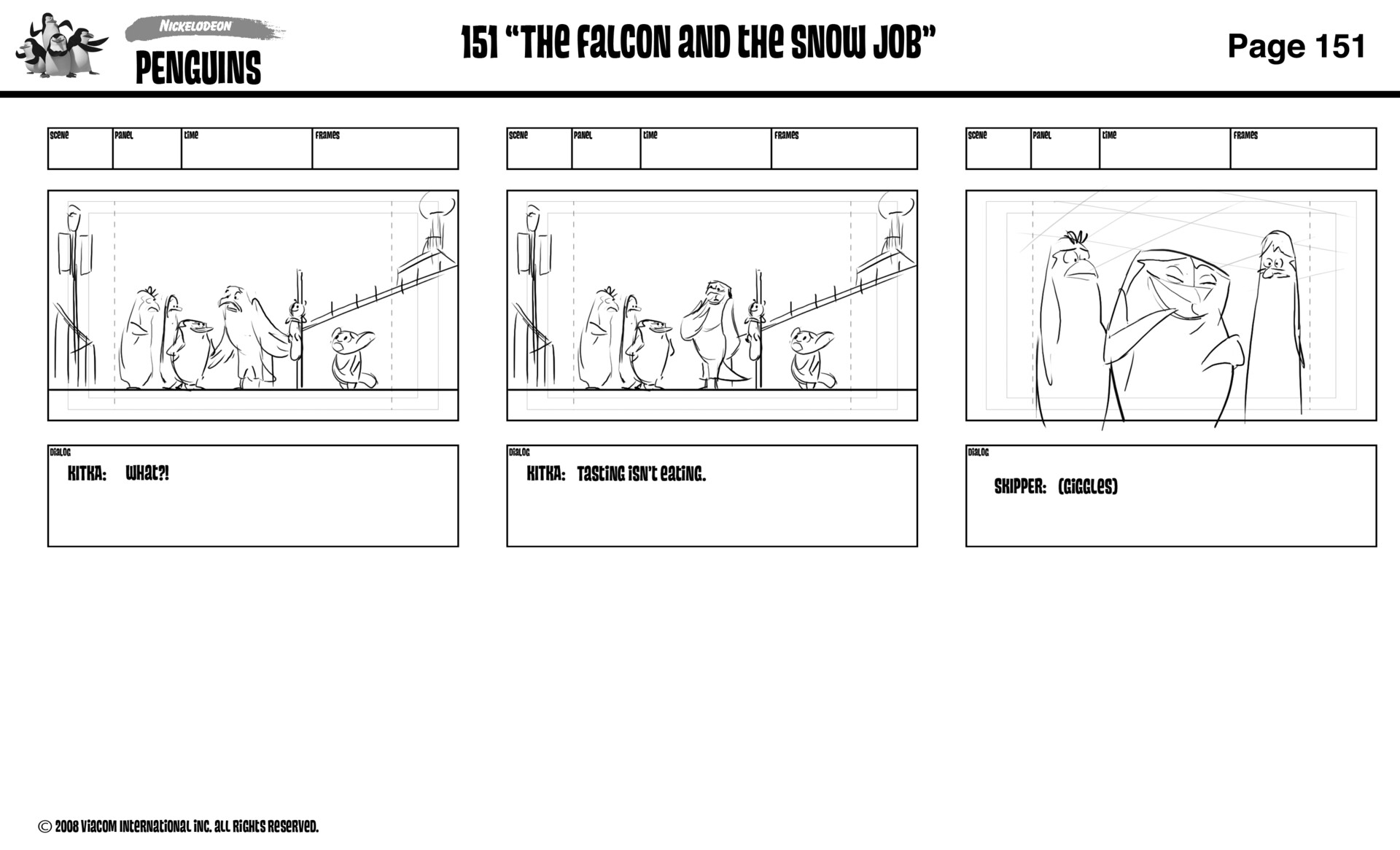 Thomas Bernardo - Storyboards - Penguins of Madagascar - The Falcon and ...