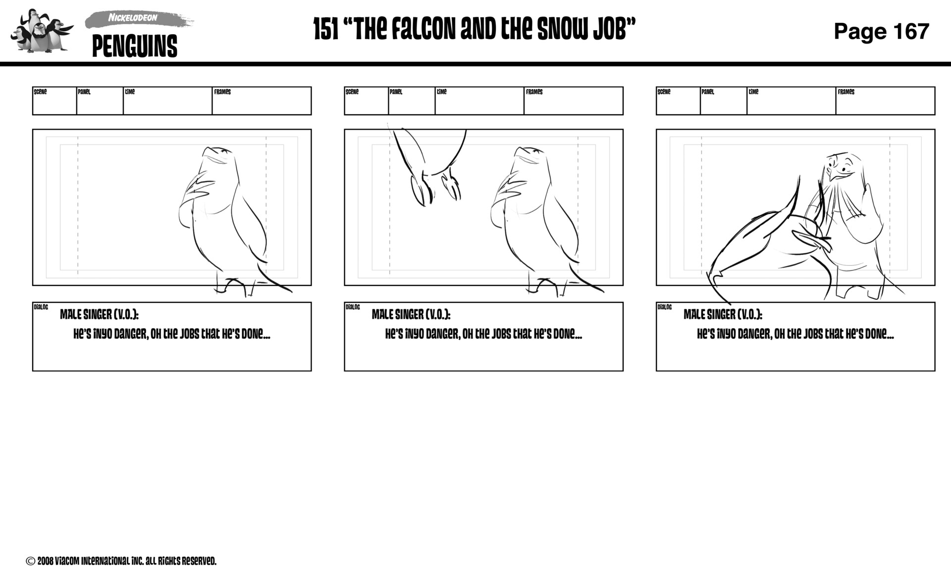 Thomas Bernardo - Storyboards - Penguins of Madagascar - The Falcon and ...