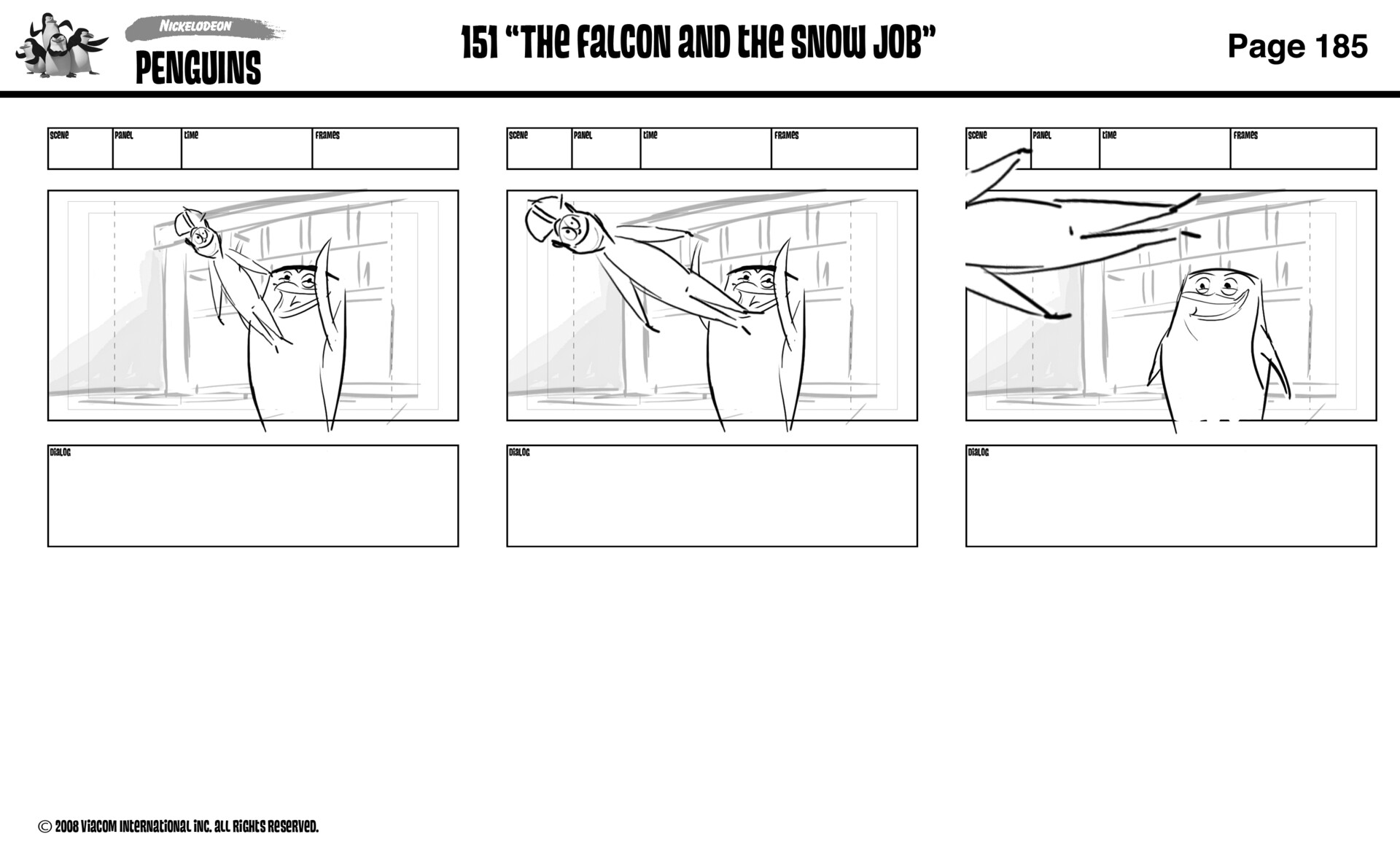 Thomas Bernardo - Storyboards - Penguins of Madagascar - The Falcon and ...