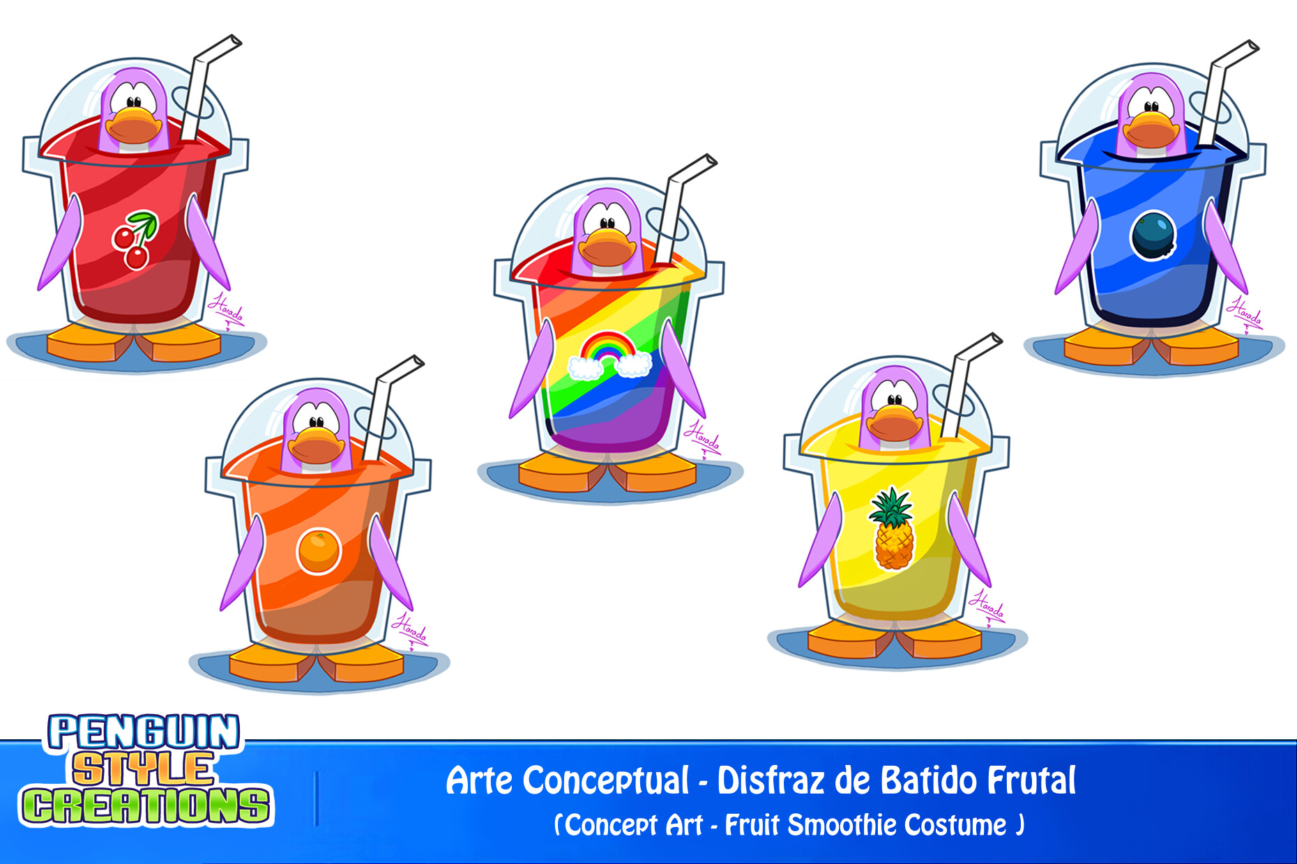 ArtStation - Concept Art - Fruit Smoothie Costume (Penguin Style Creations)