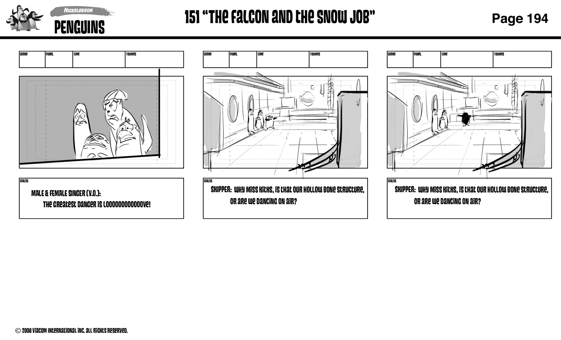 Thomas Bernardo - Storyboards - Penguins of Madagascar - The Falcon and ...