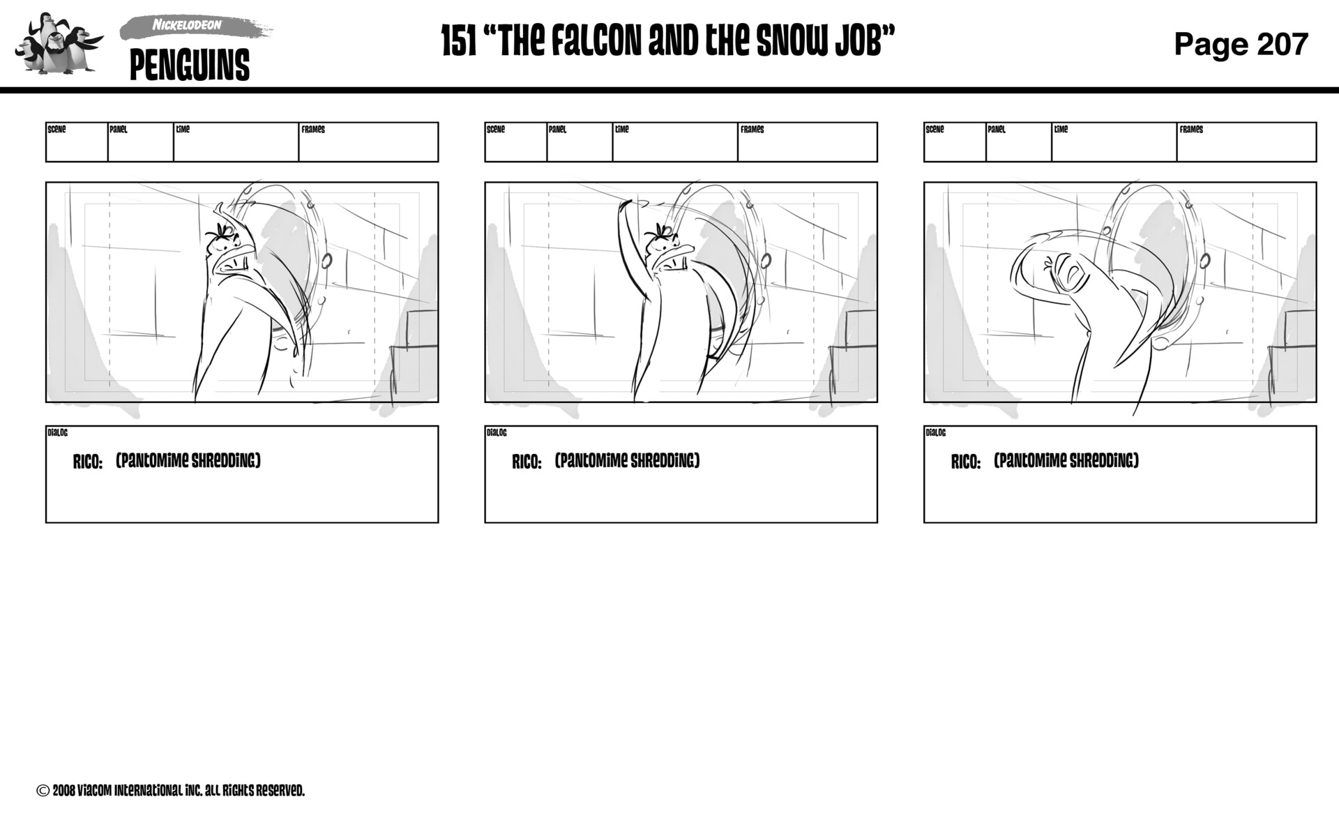Thomas Bernardo - Storyboards - Penguins of Madagascar - The Falcon and ...