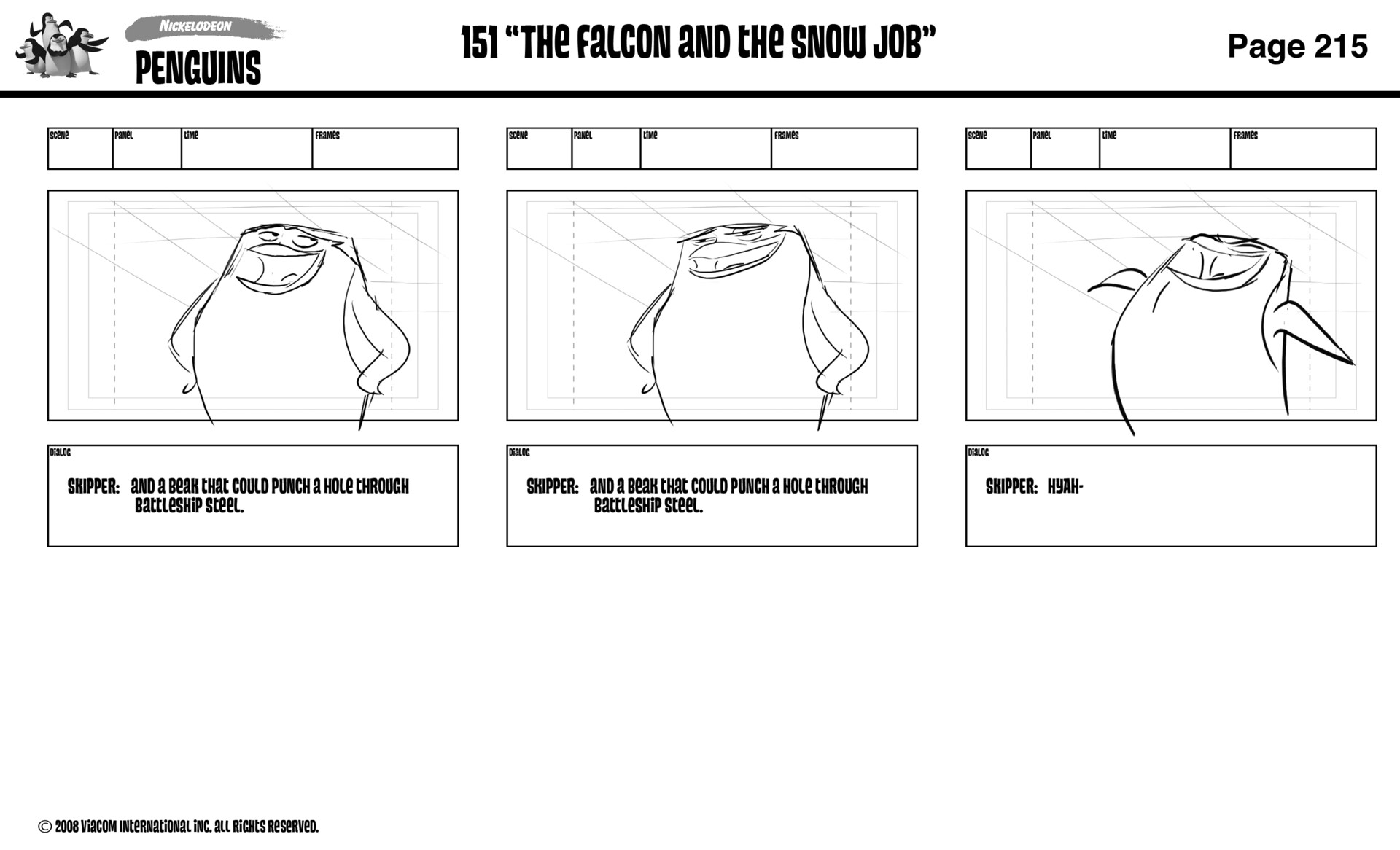 Thomas Bernardo - Storyboards - Penguins of Madagascar - The Falcon and ...