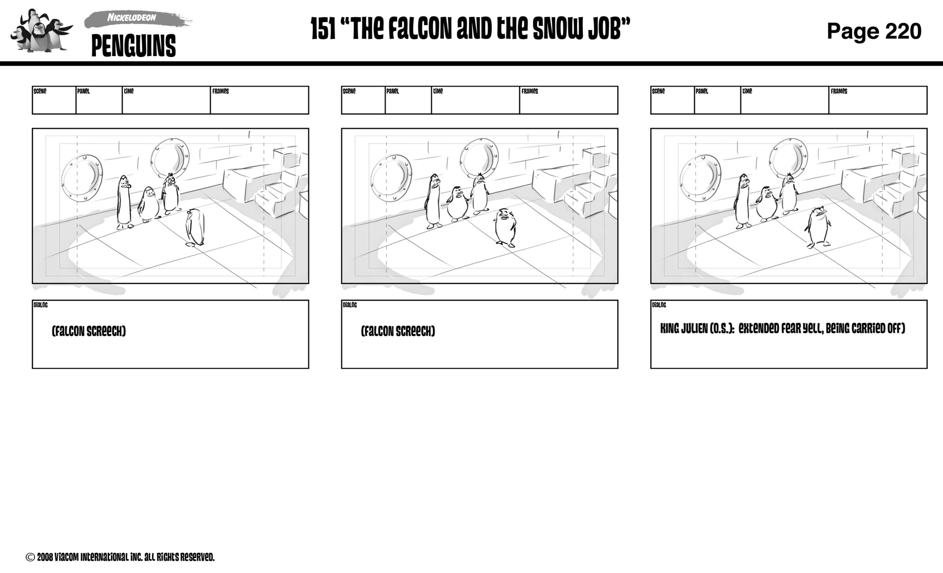 Thomas Bernardo - Storyboards - Penguins of Madagascar - The Falcon and ...