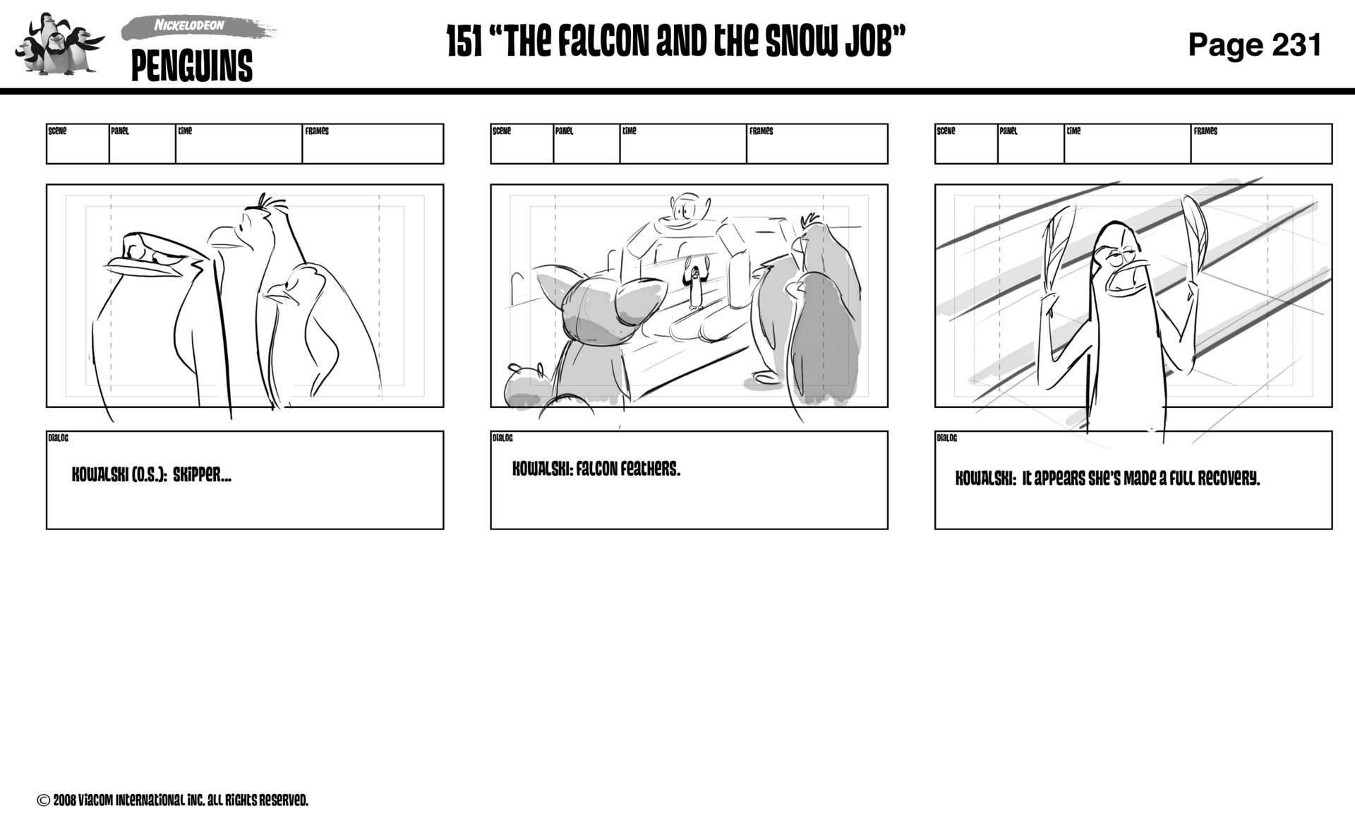 Thomas Bernardo - Storyboards - Penguins of Madagascar - The Falcon and ...