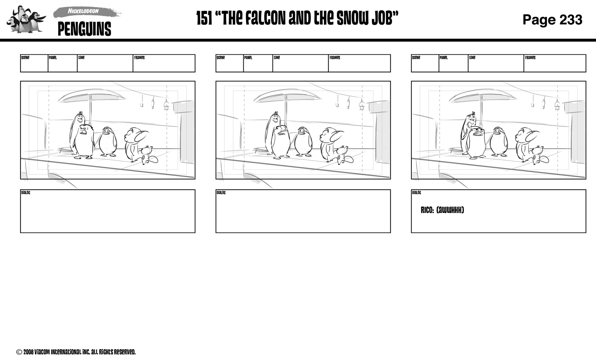 Thomas Bernardo - Storyboards - Penguins of Madagascar - The Falcon and ...