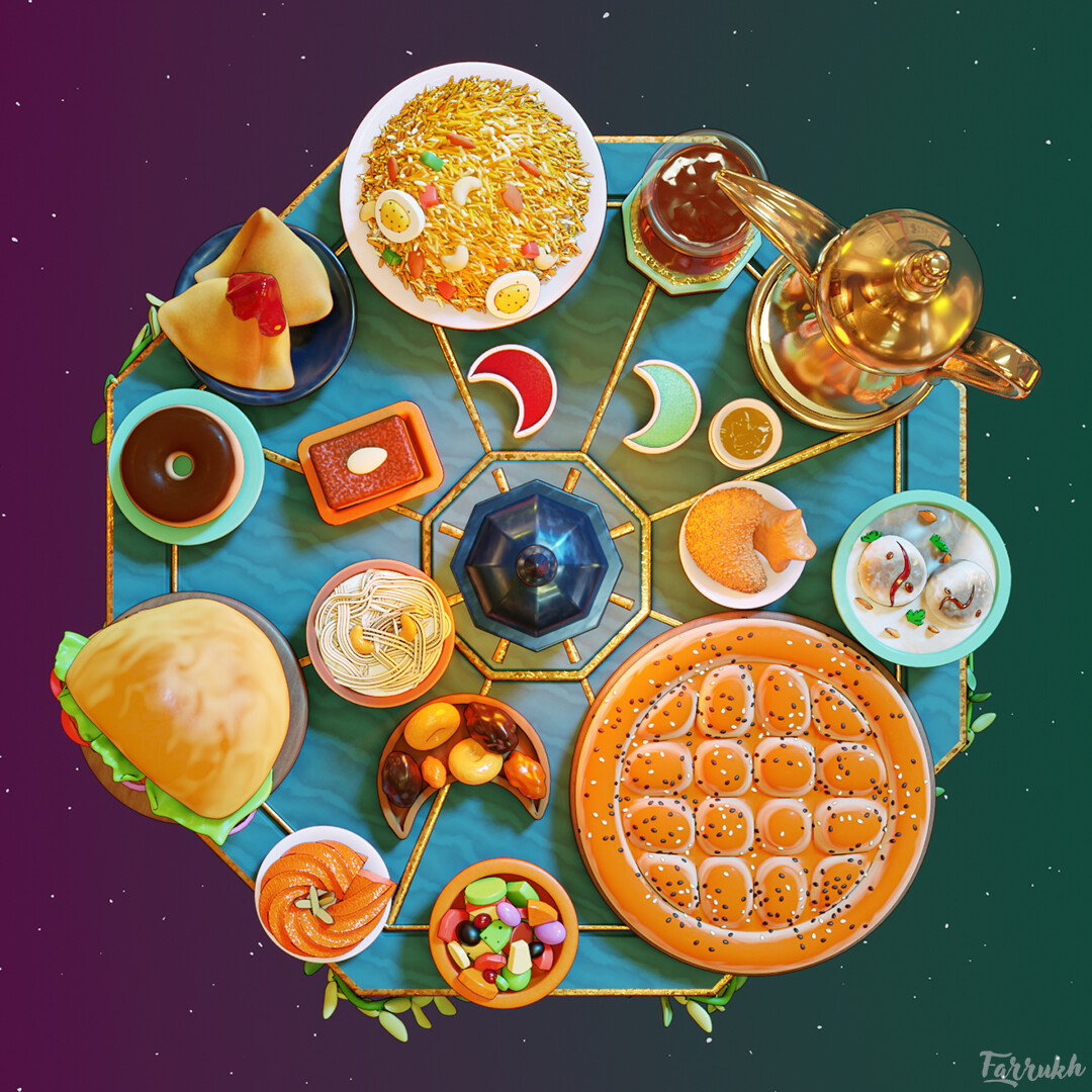 Farrukh Abdur - 3d Artist - Dinner Iftar Art