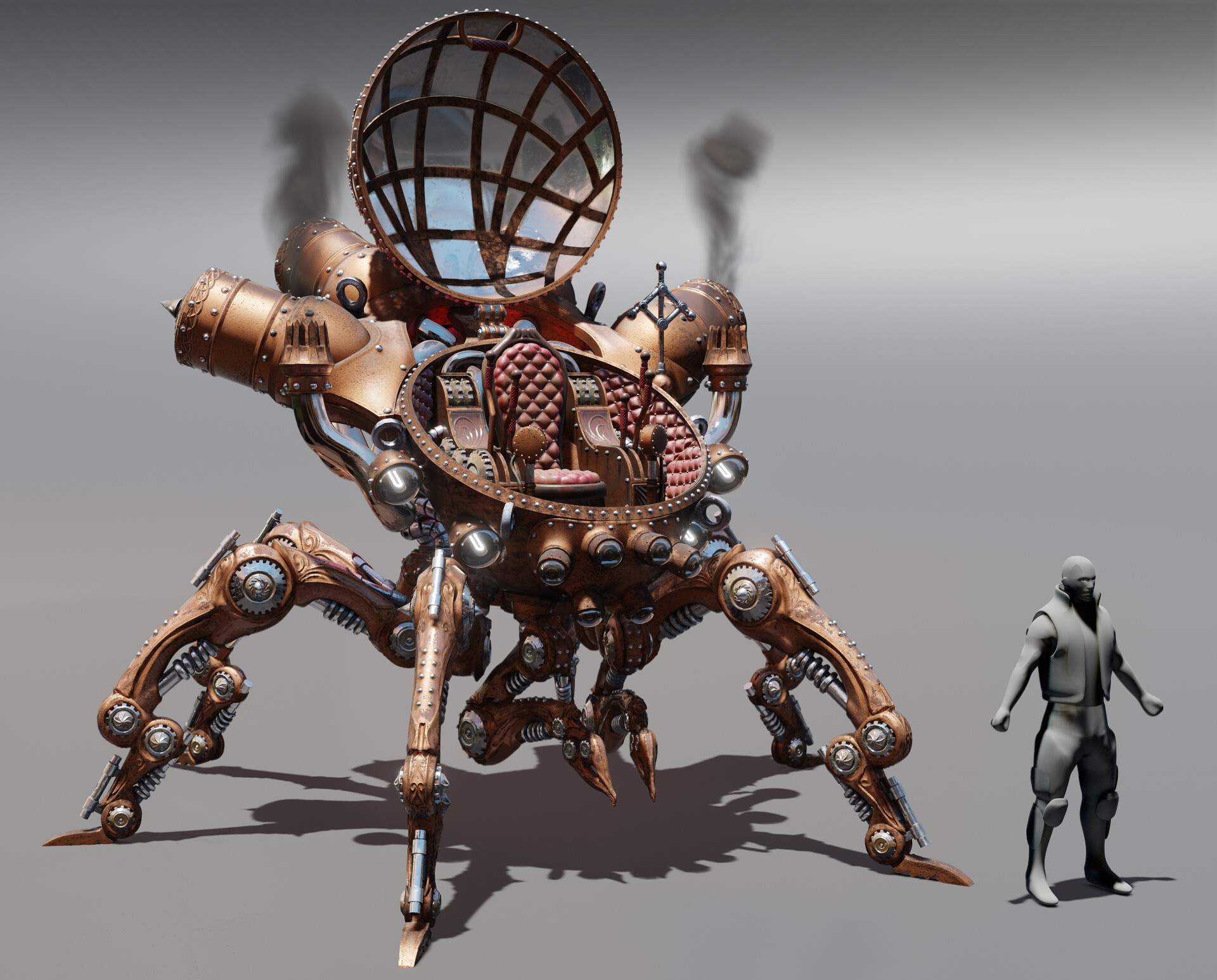 ArtStation - Steampunk spider vehicle