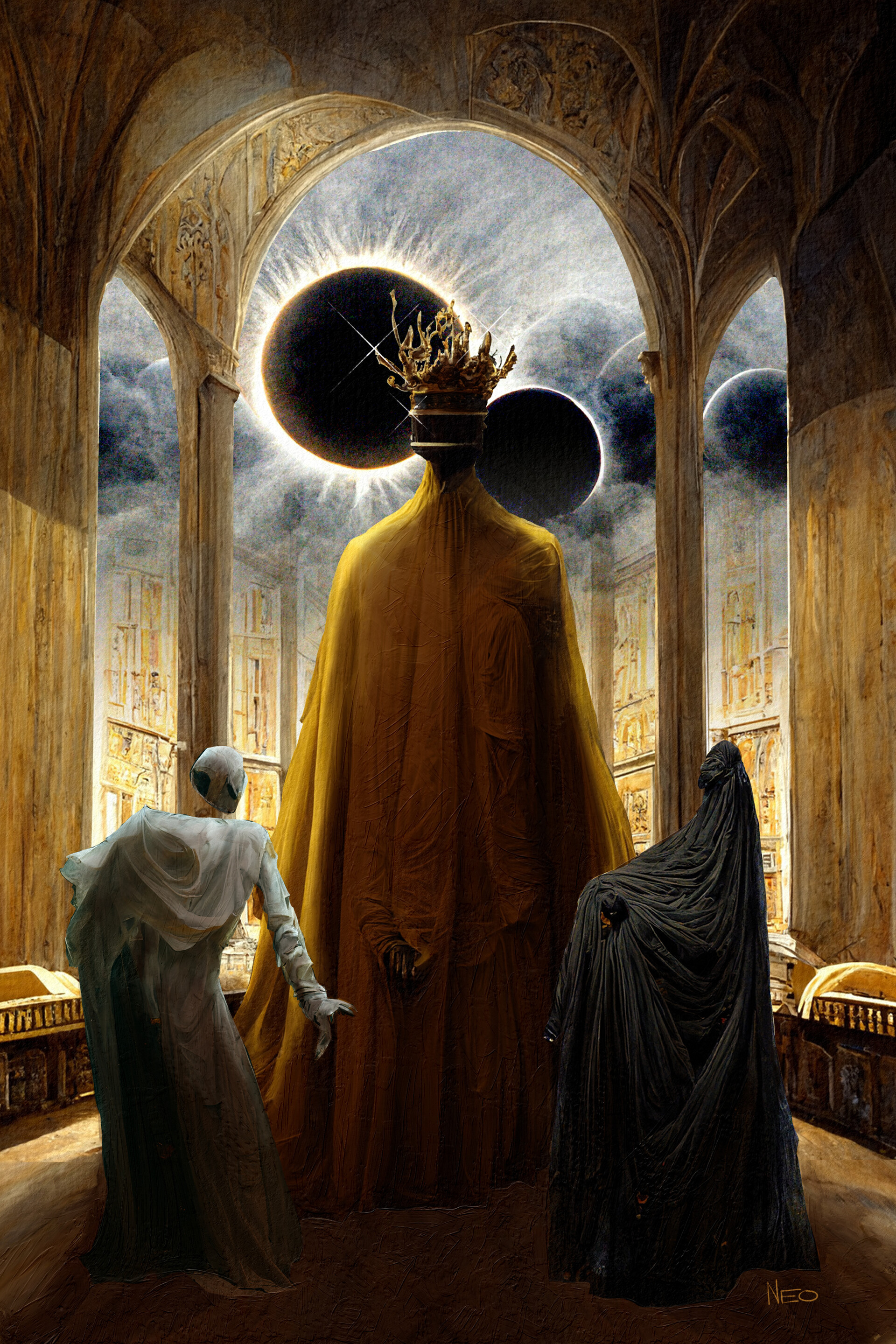 ArtStation - Atlantean and Lemurian Mages Meet in the Carcosa Court