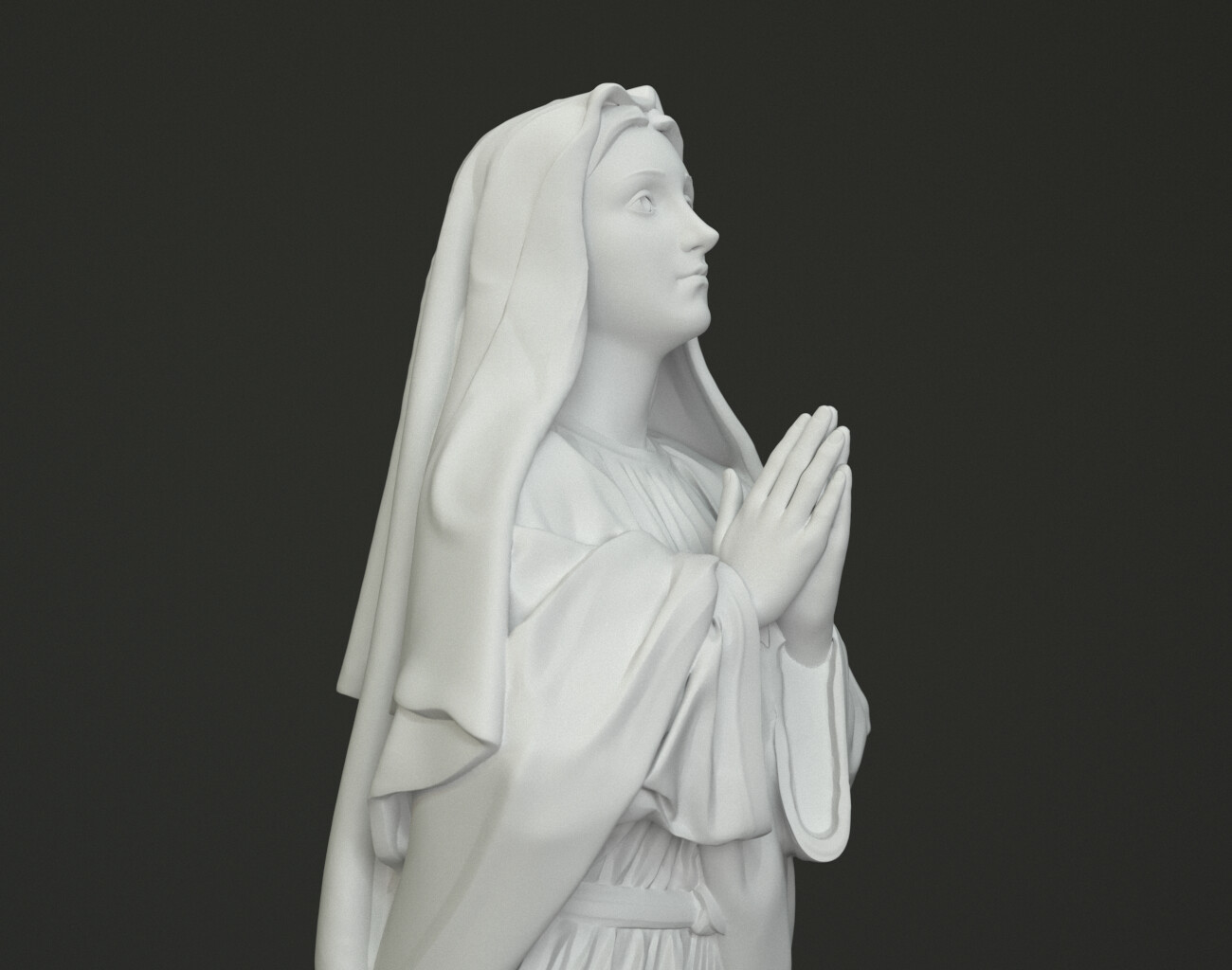3D Models by 3D Landscape - Mother Mary Statue 3D print model