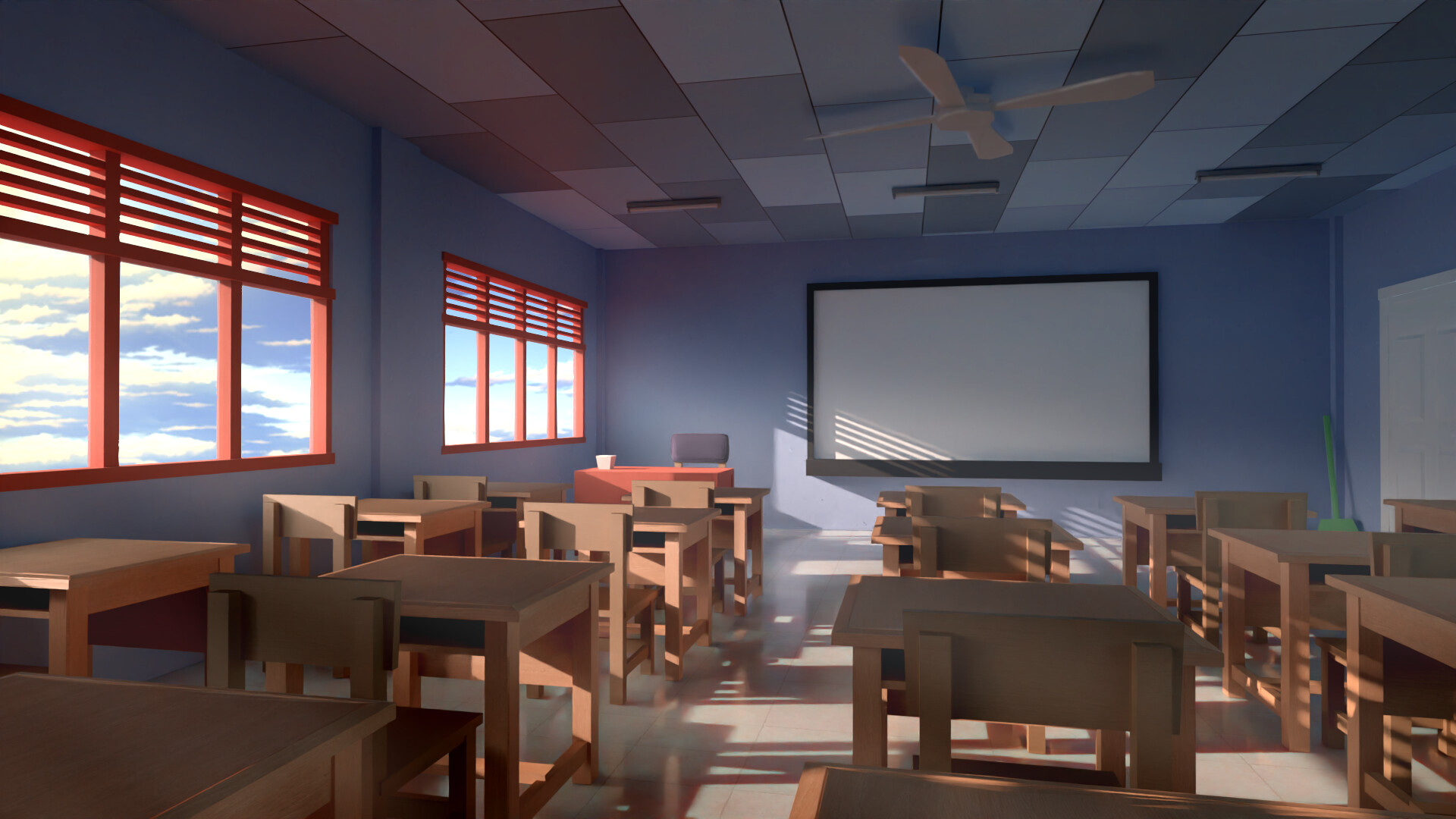 ArtStation - 3D anime classroom