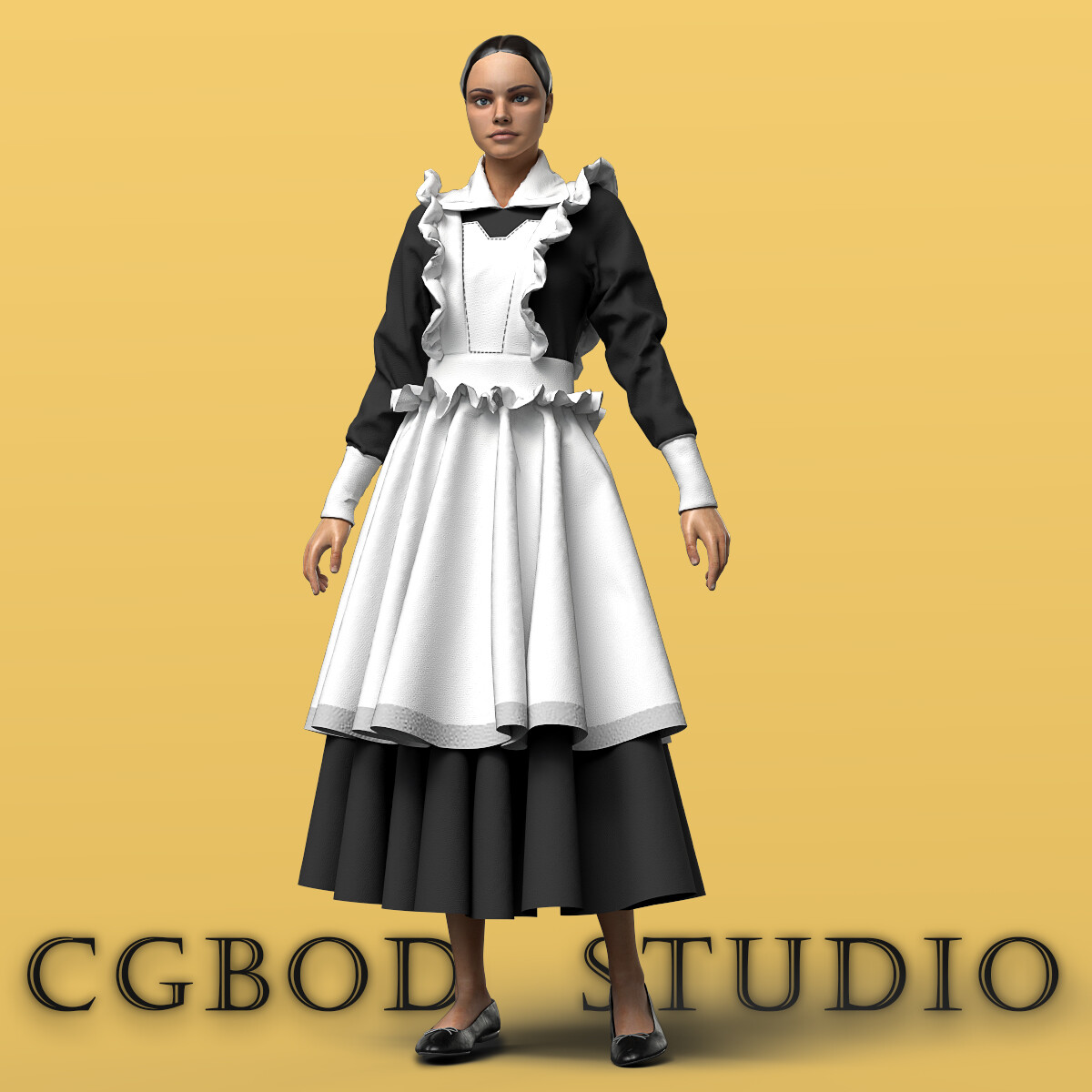 CGBOD - Maid Outfits / Women's Dress / Marvelous Designer
