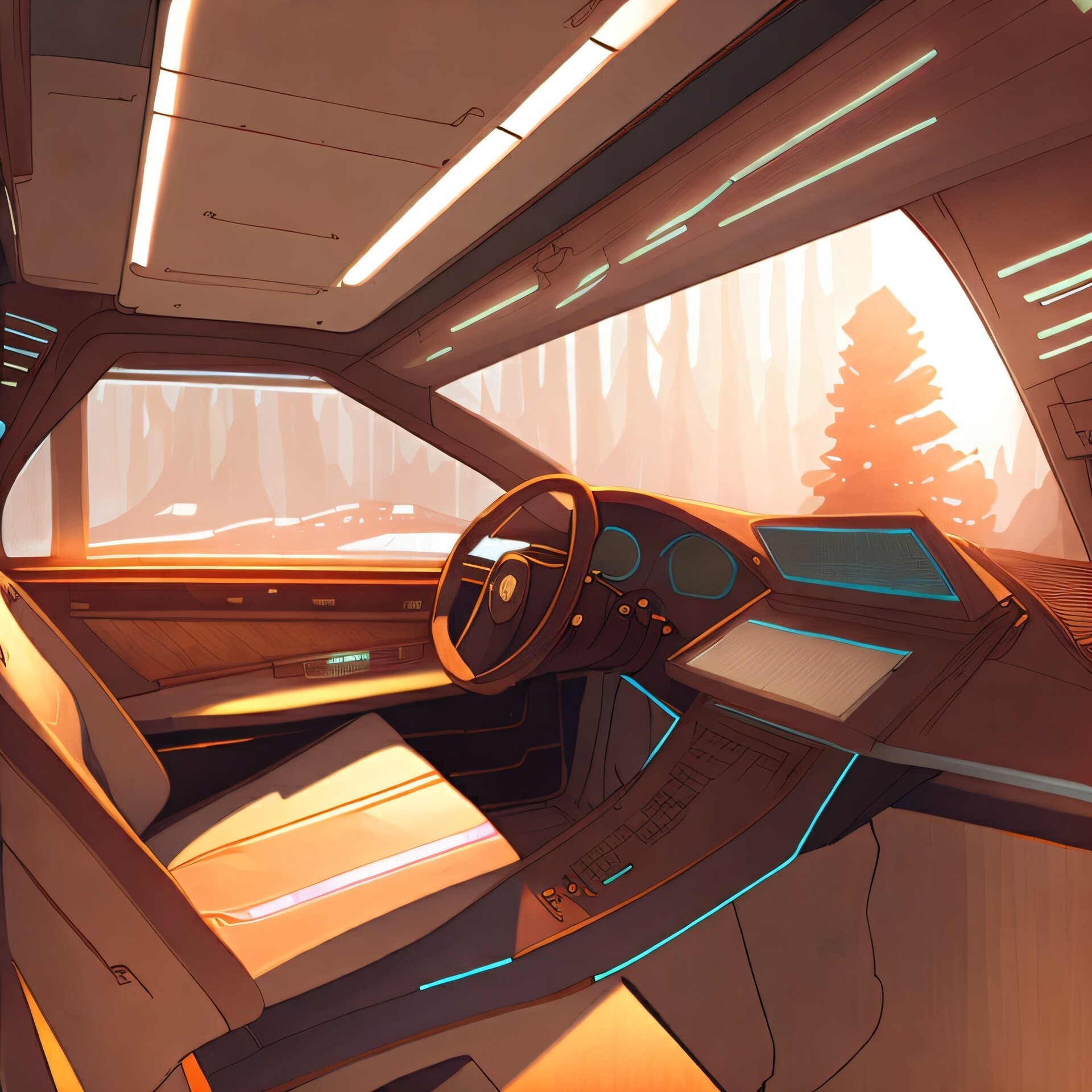ArtStation - 🚘🖼interior car design🖼🚘