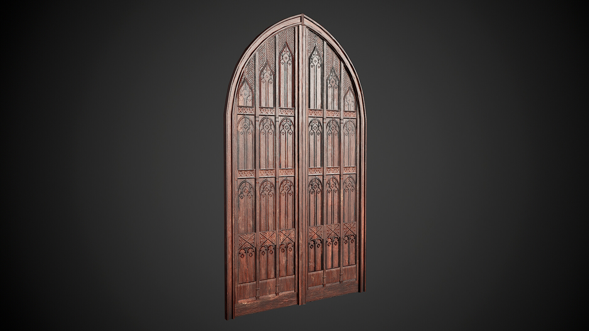 ArtStation - Wood Gothic Door