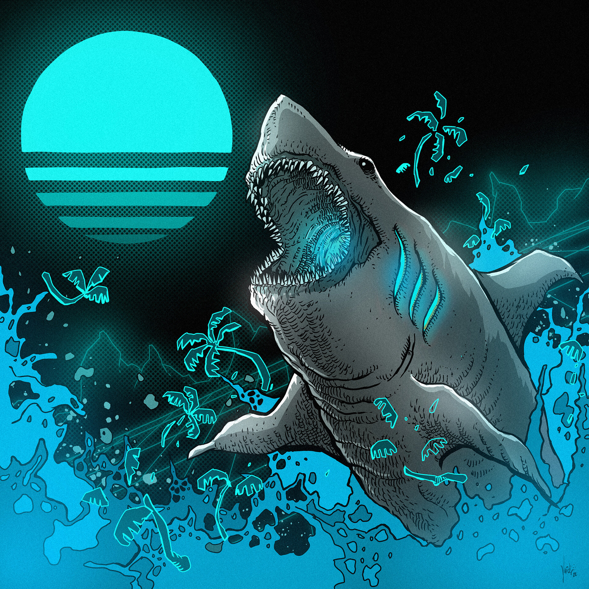 ArtStation - [commission] Megalodon