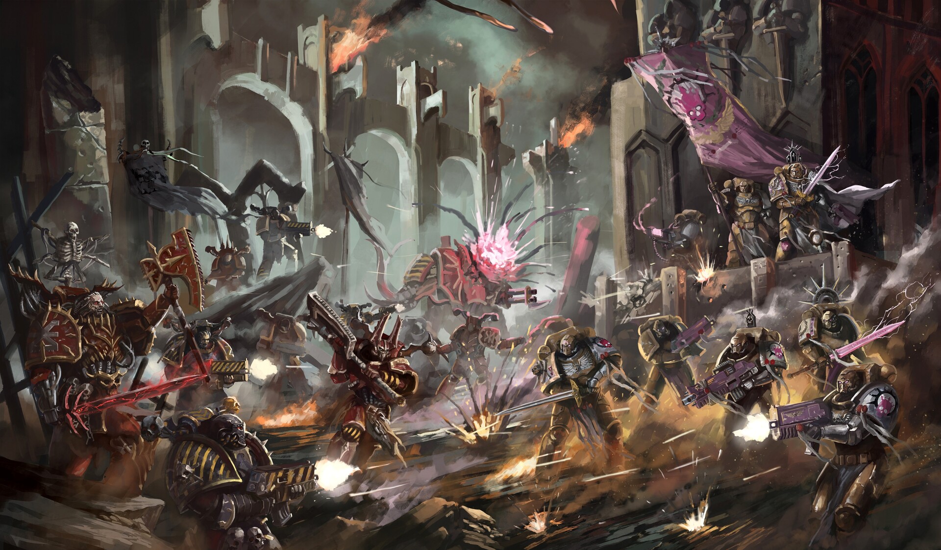 ArtStation - Iron Butchers warband vs Midas Saints chapter