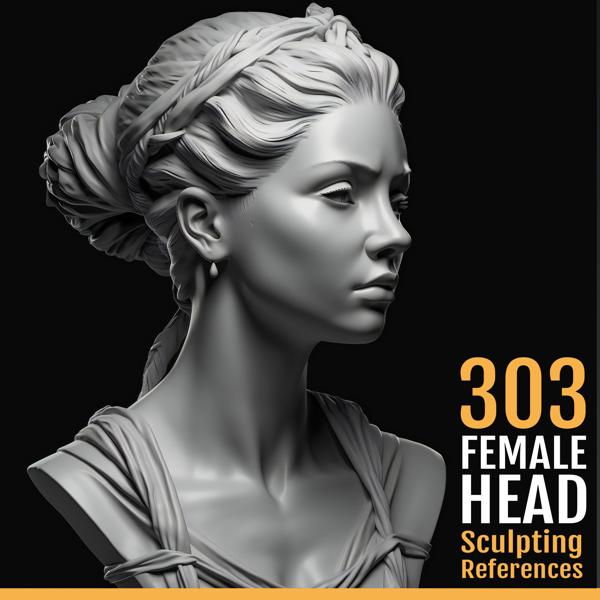 Artificial Dimension - 303 Female Head Sculpting References