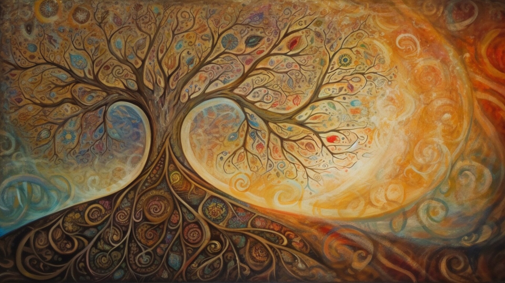 Whimsical Trees Painting