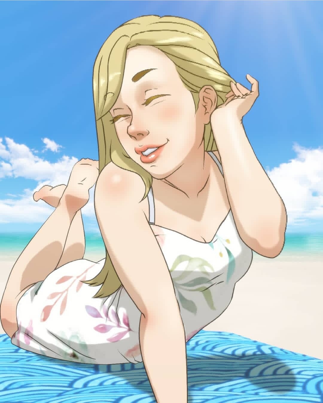 ArtStation - Having fun at the beach