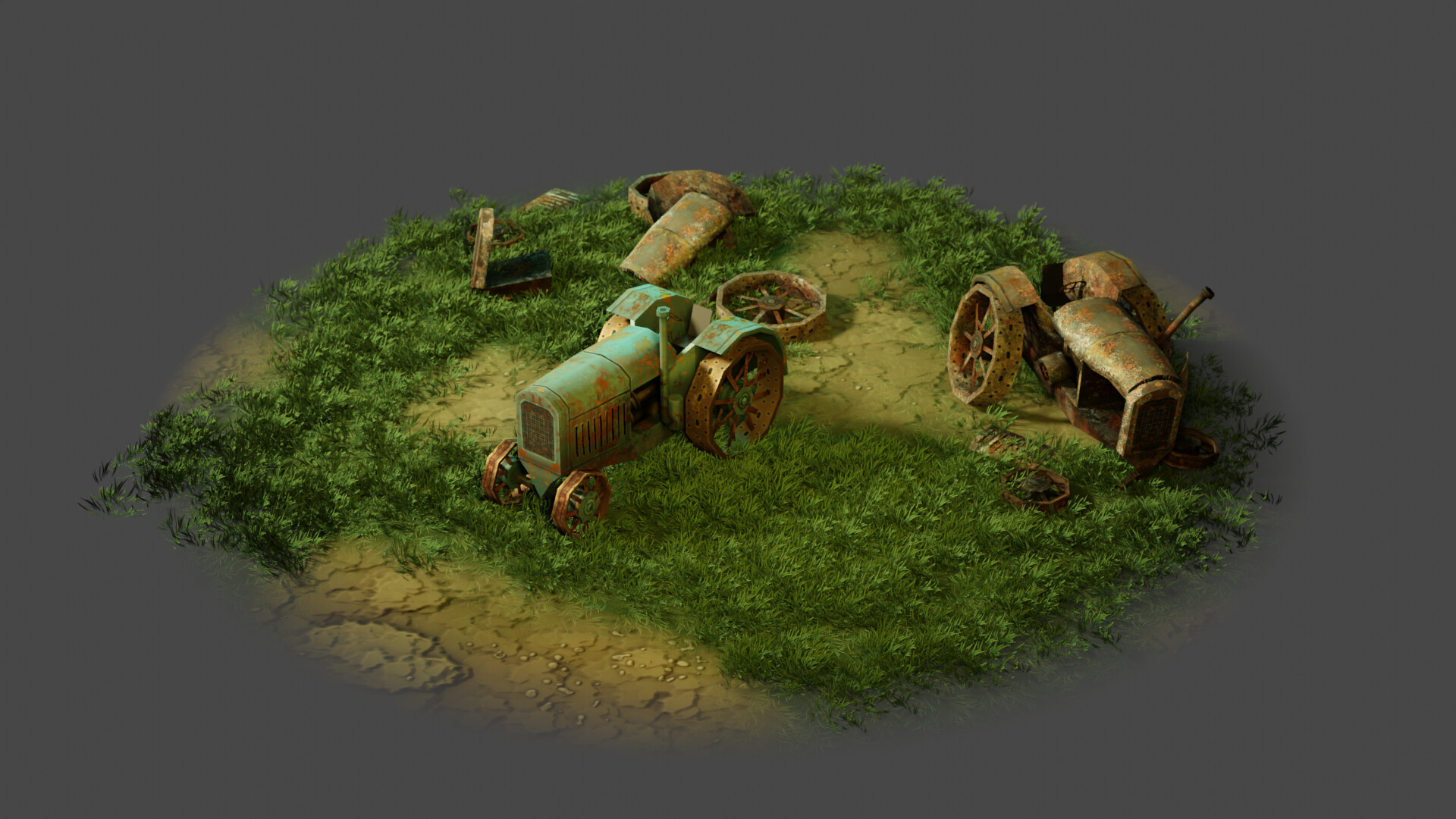 Althone Torregosa - Low-Poly Handpainted Prop: Tractor