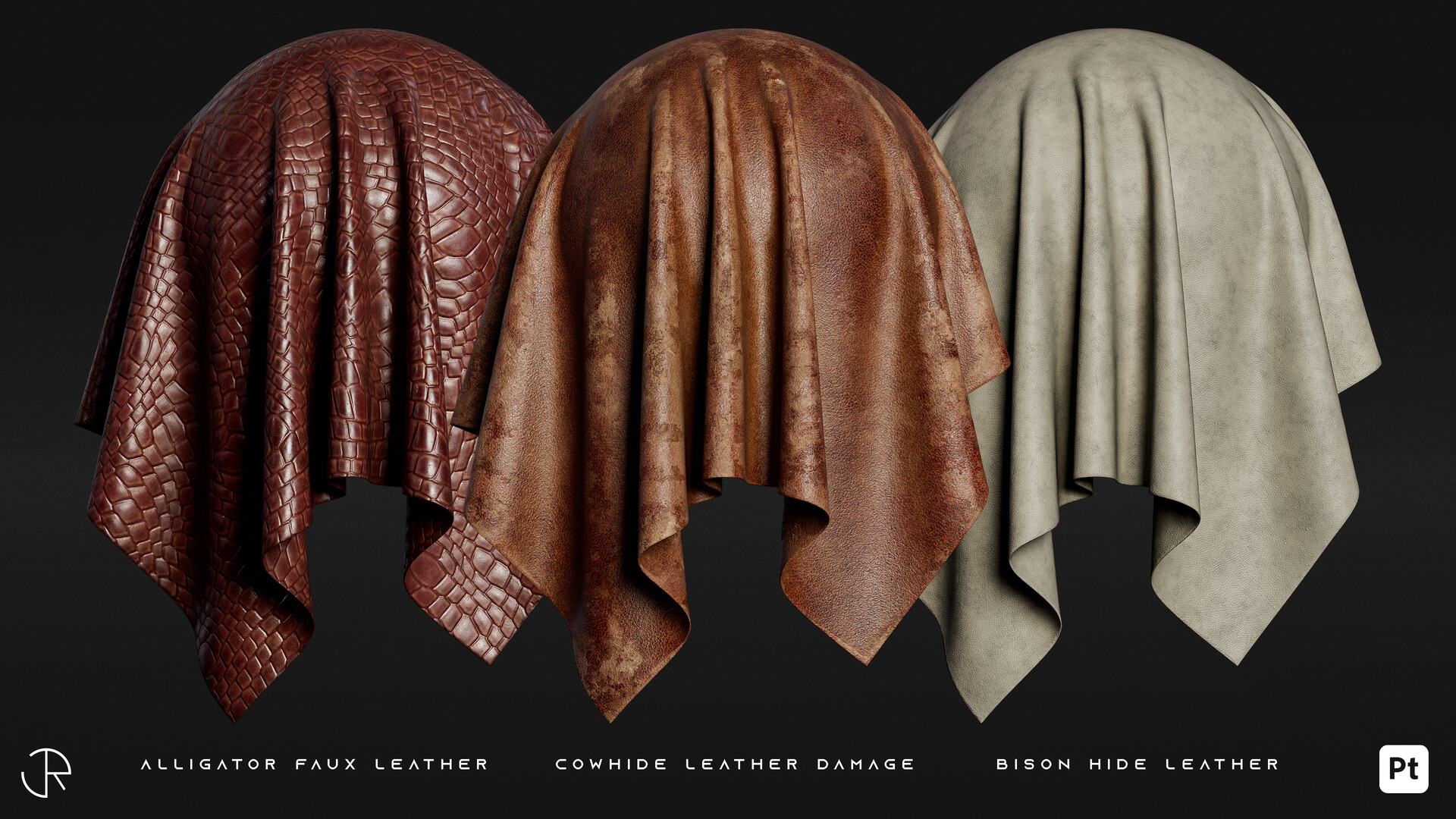 Javad Rajabzade - Realistic Leather Smart materials for substance 3d painter Vol 03