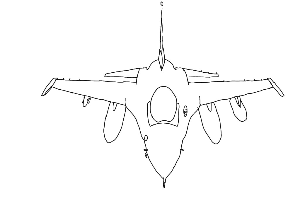 F 16 Drawing