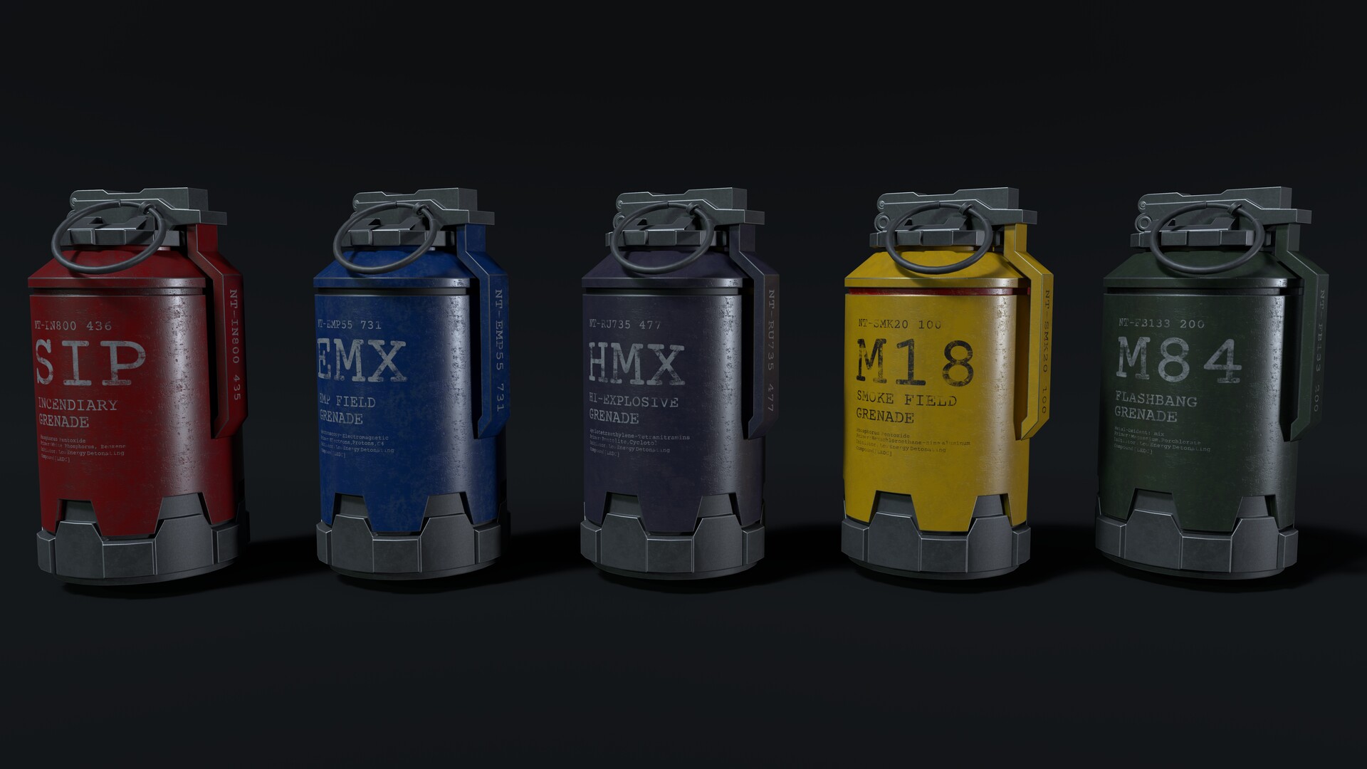 ArtStation - Set of Sci-fi Grenades