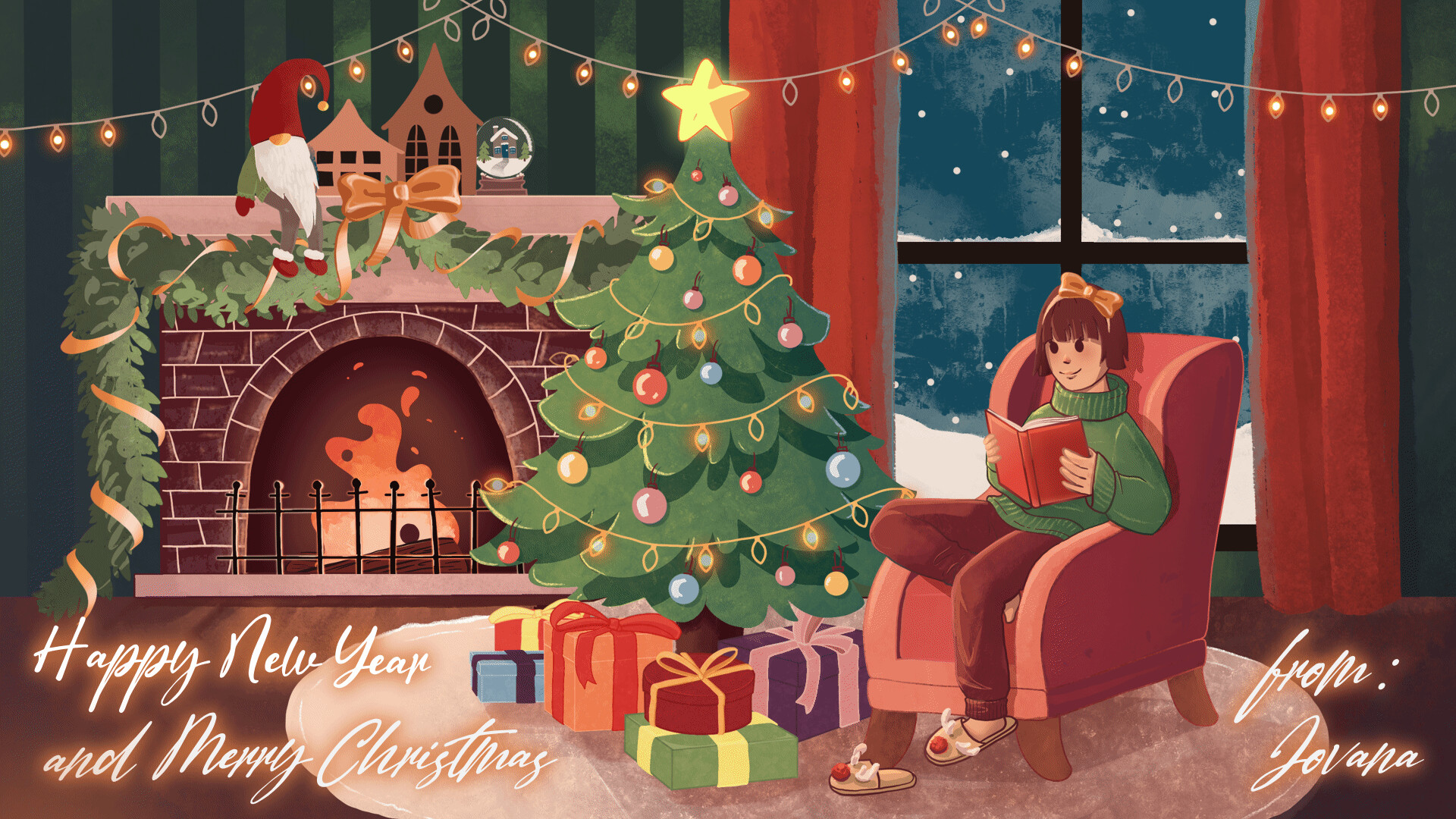 ArtStation - New Years Greeting Card - Gif Animation