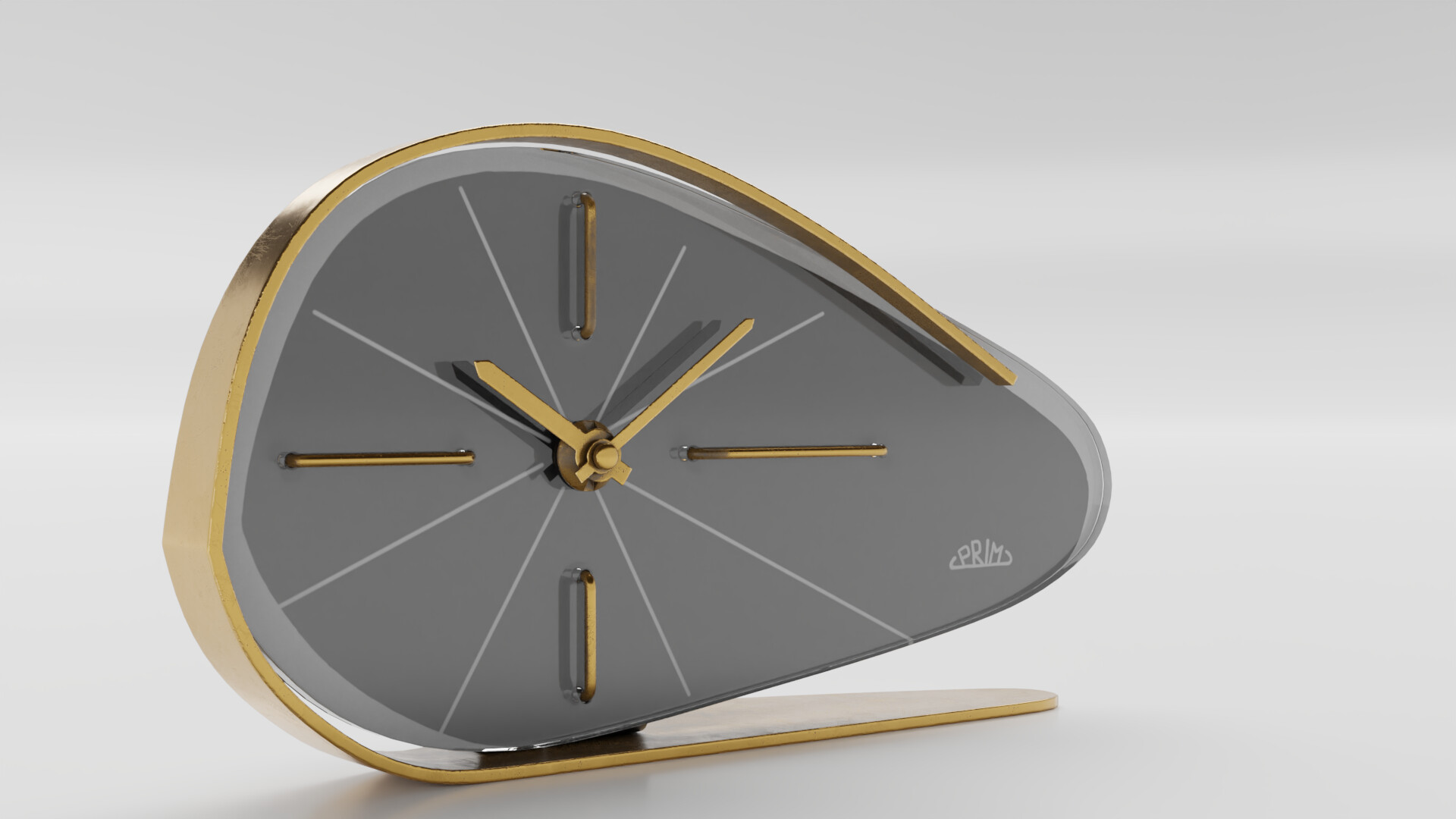 ArtStation - Vintage brass table clock Blender 3D model