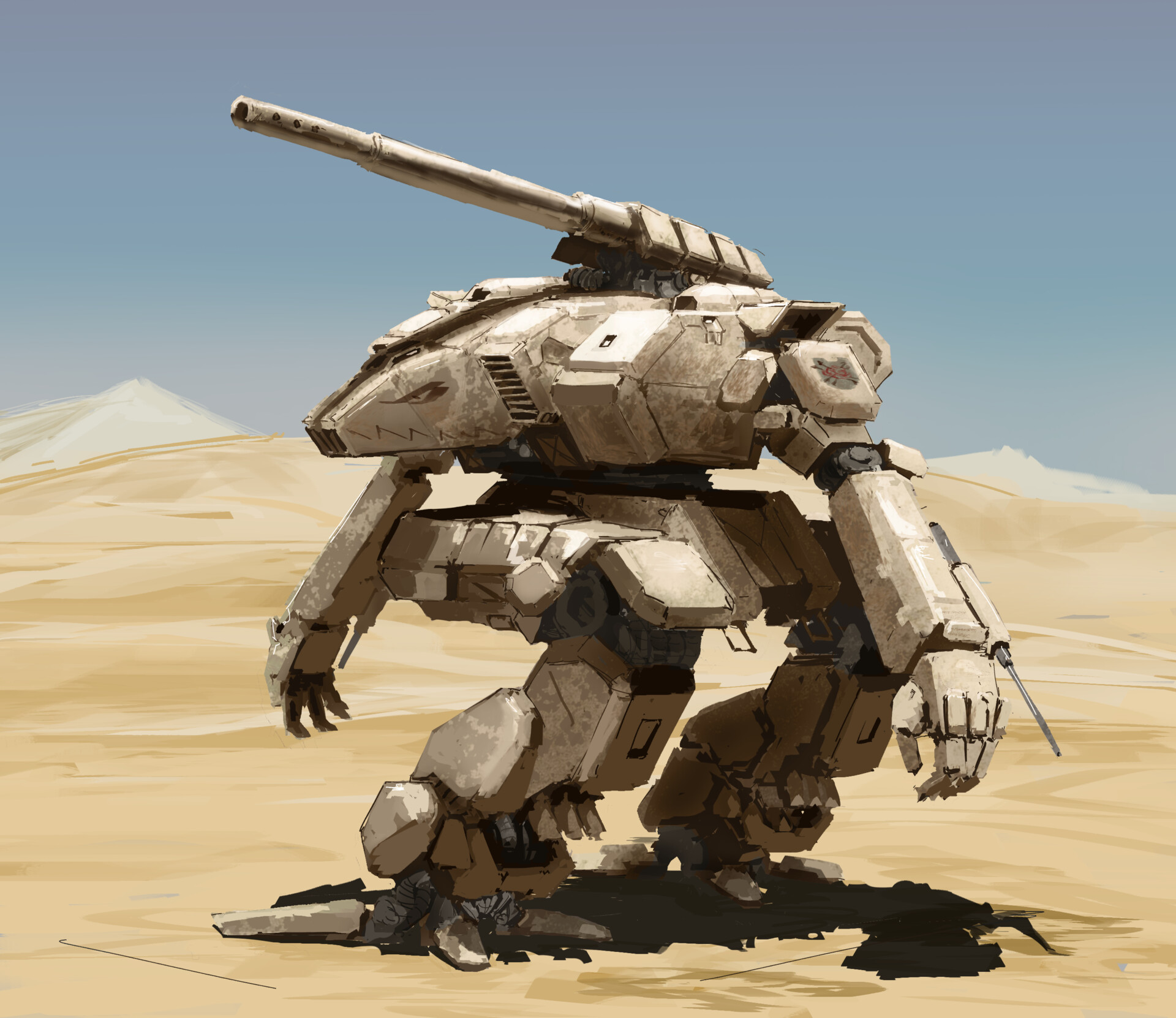 ArtStation - Desert mech et al.
