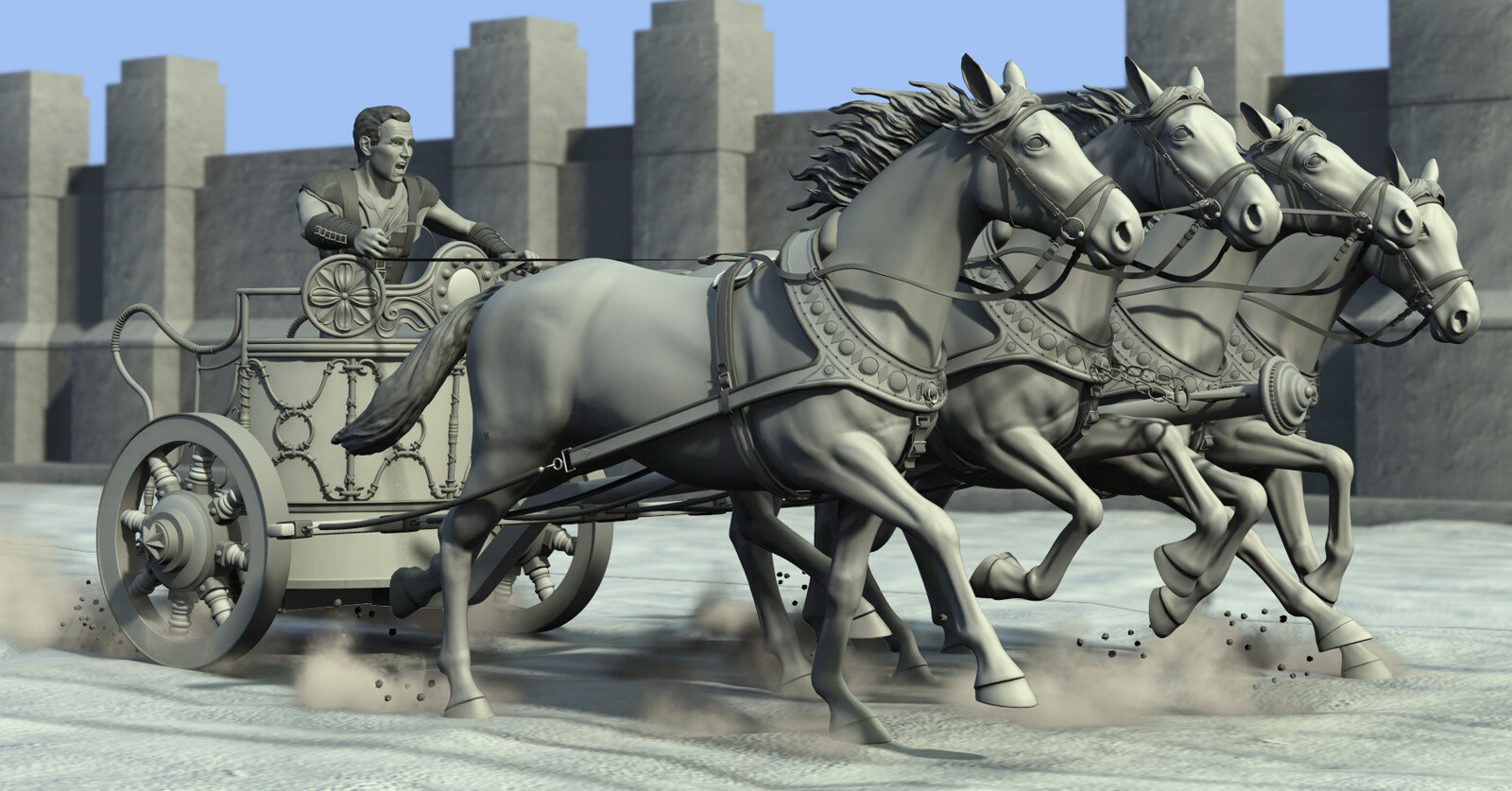 ArtStation - Ben Hur - Horse Chariot