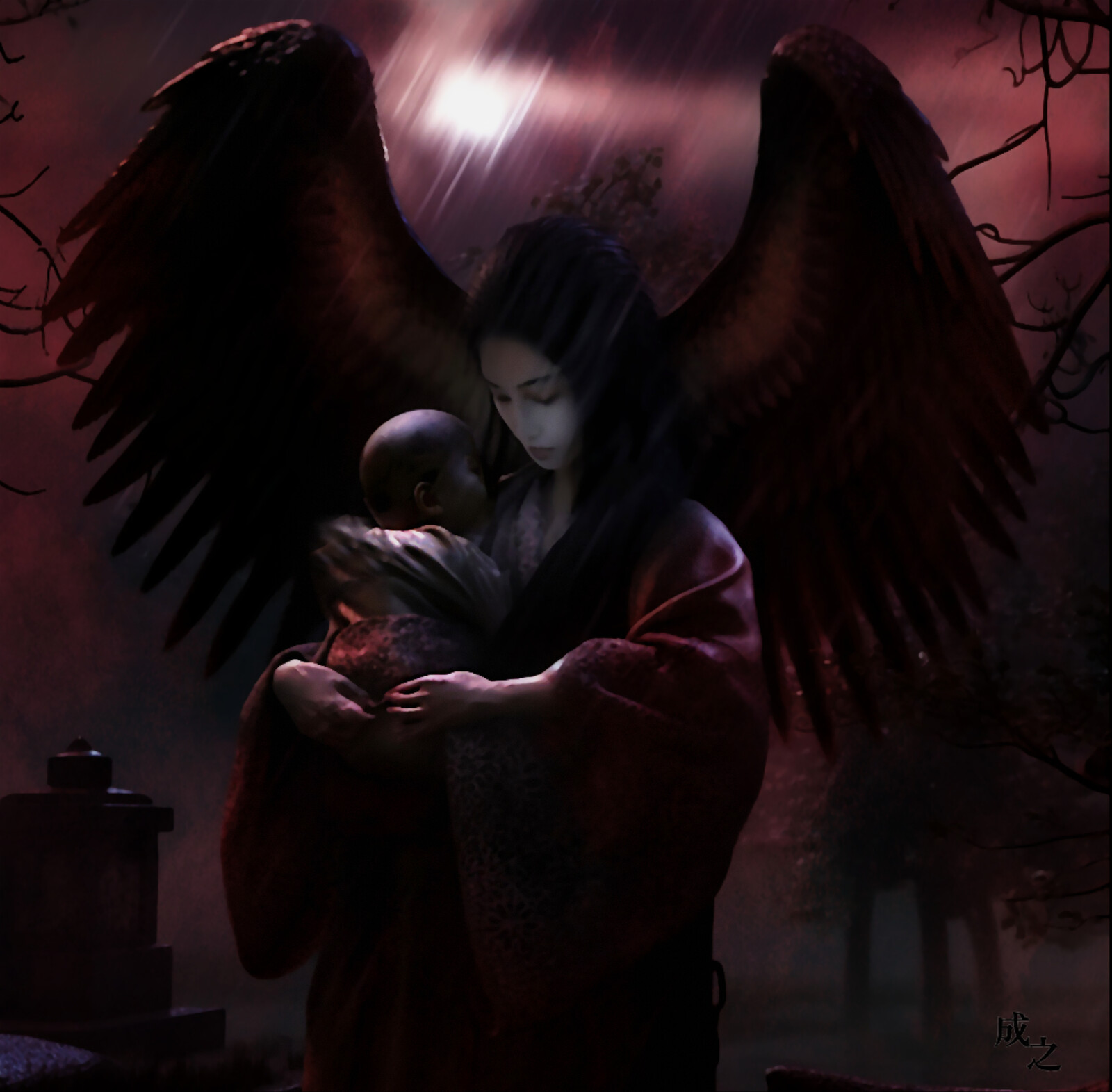 NARIYUKI SHIMAMOTO - Ubume ( Birthing woman ghost in Japanese folklore )