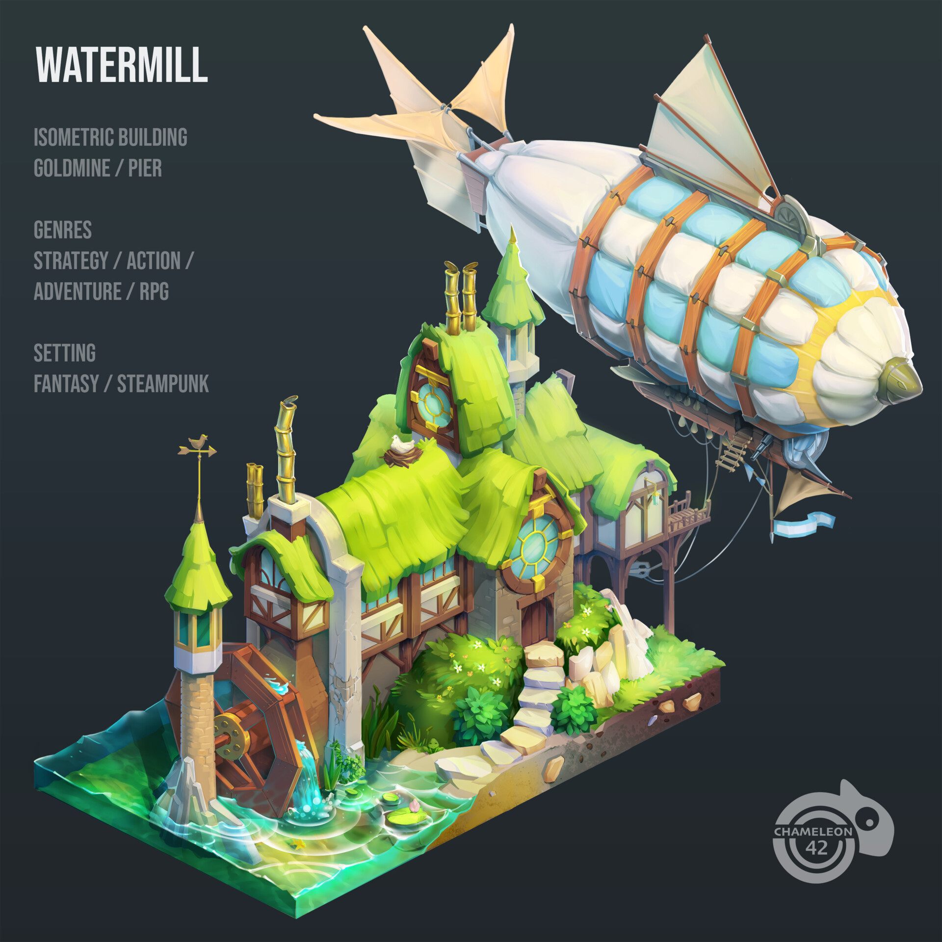 ArtStation - Steampunk Magic Mill