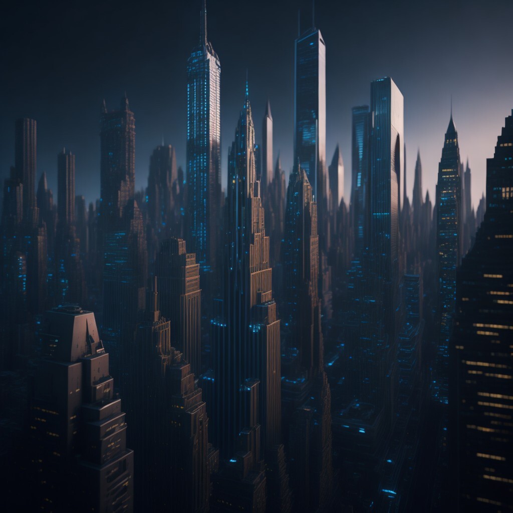 AIstation - Sci-fi futuristic city New York